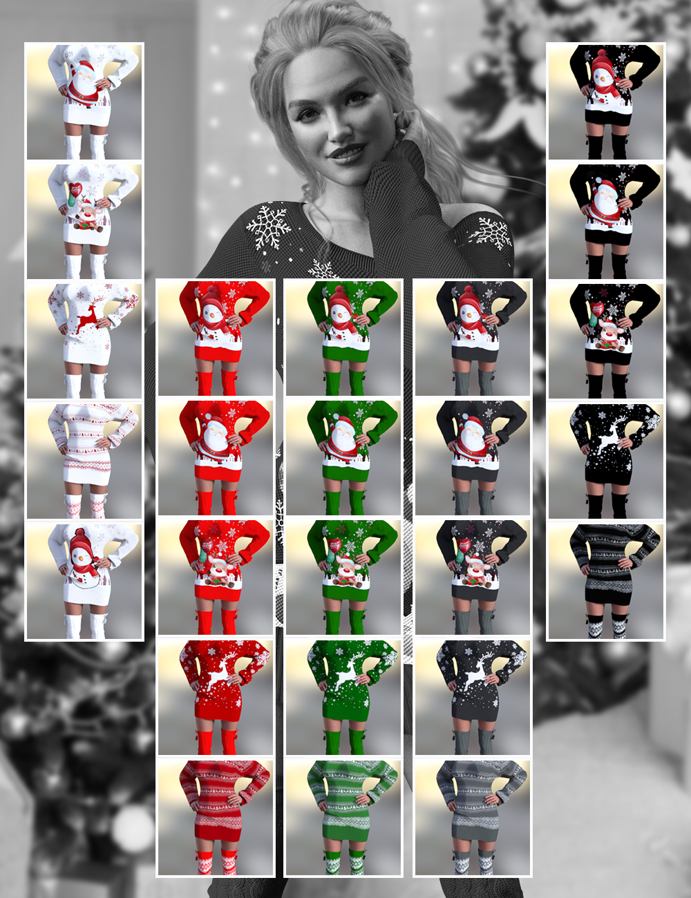dForce X-Fashion Warm Sweater for Genesis 9 | Daz 3D