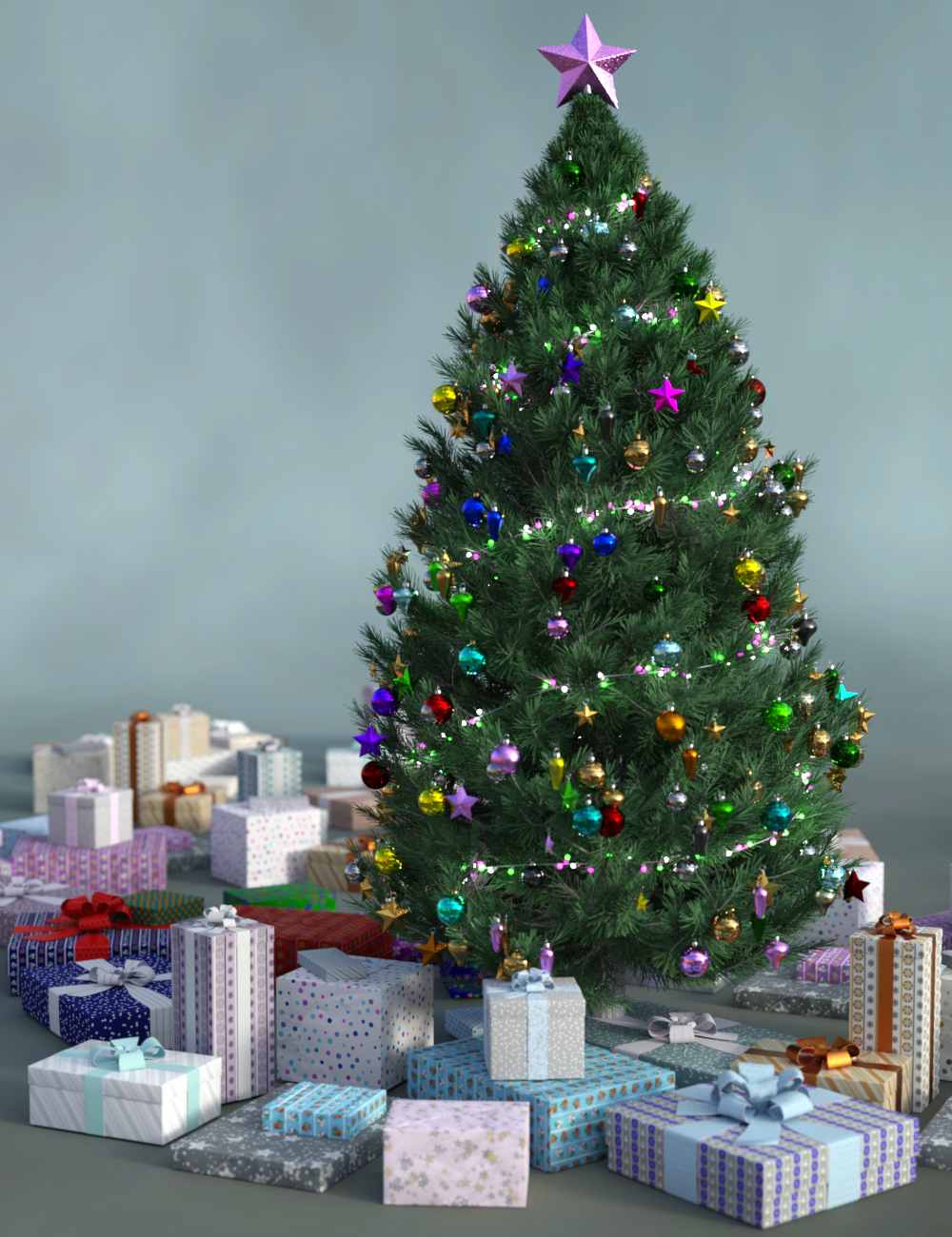 V3D Christmas Gifts and Tree | Daz 3D