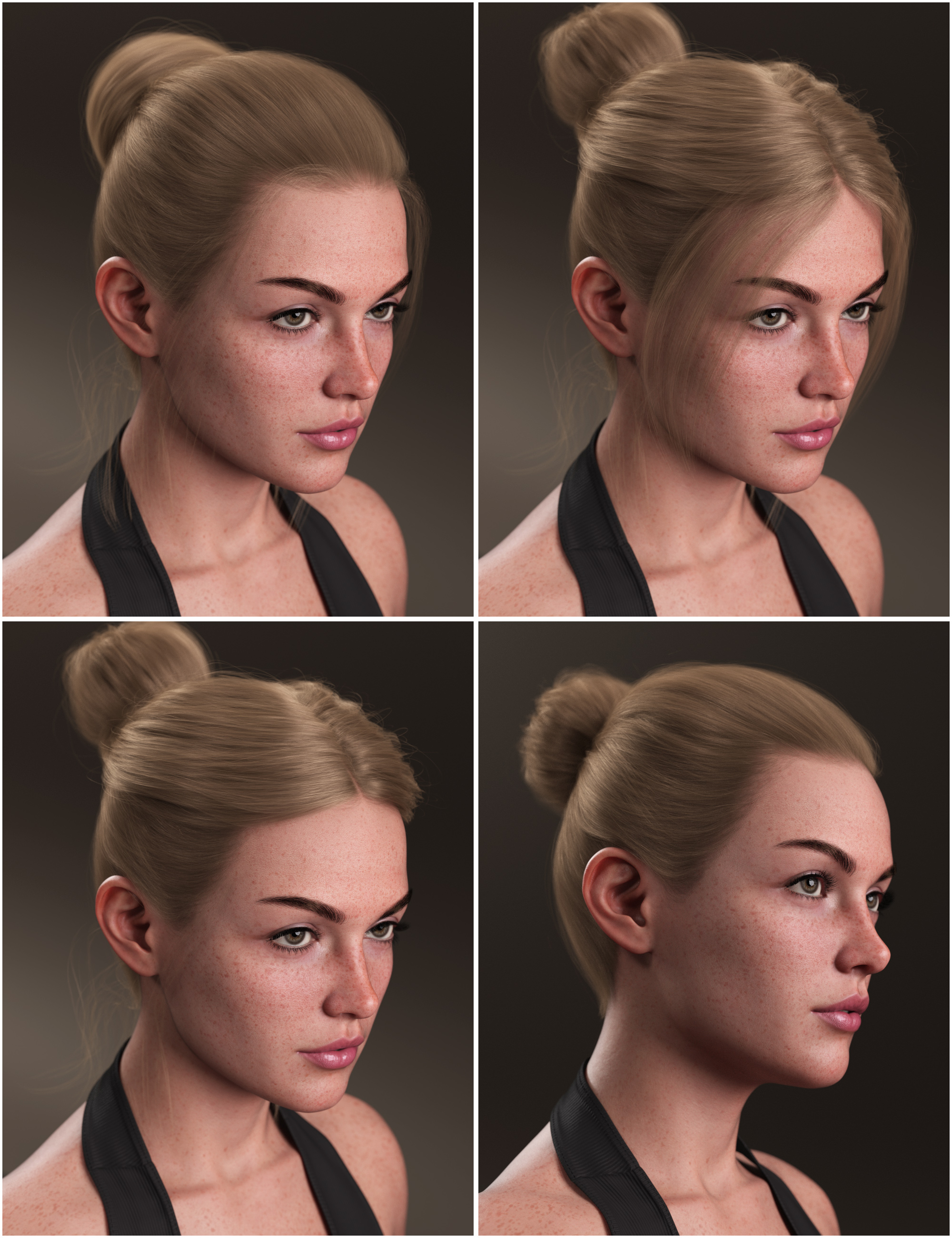 Mega Updo 3 Hair for Genesis 9 | Daz 3D