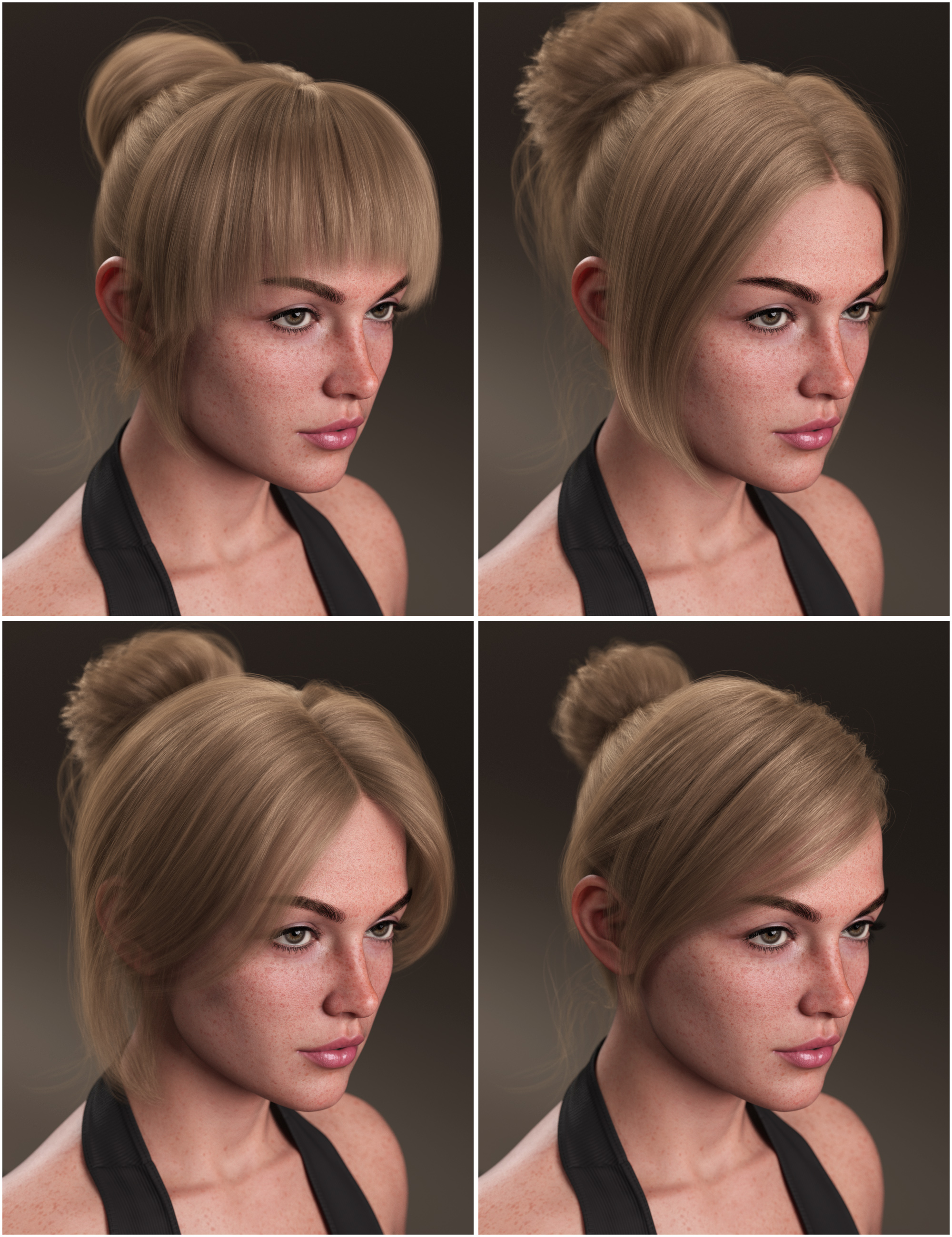 Mega Updo 3 Hair for Genesis 9 | Daz 3D