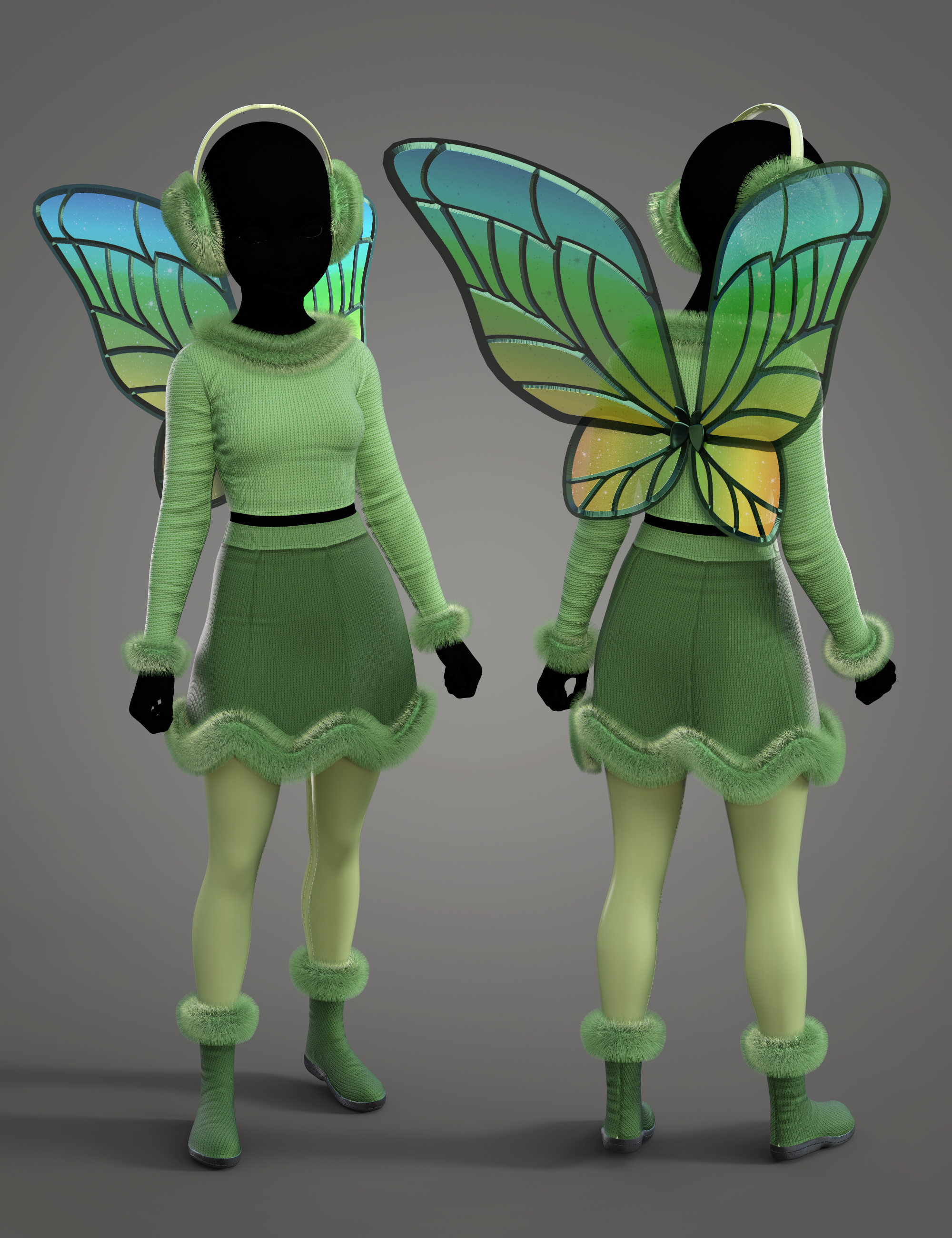 Pixie Winter Outfit for Genesis 9 | Daz 3D