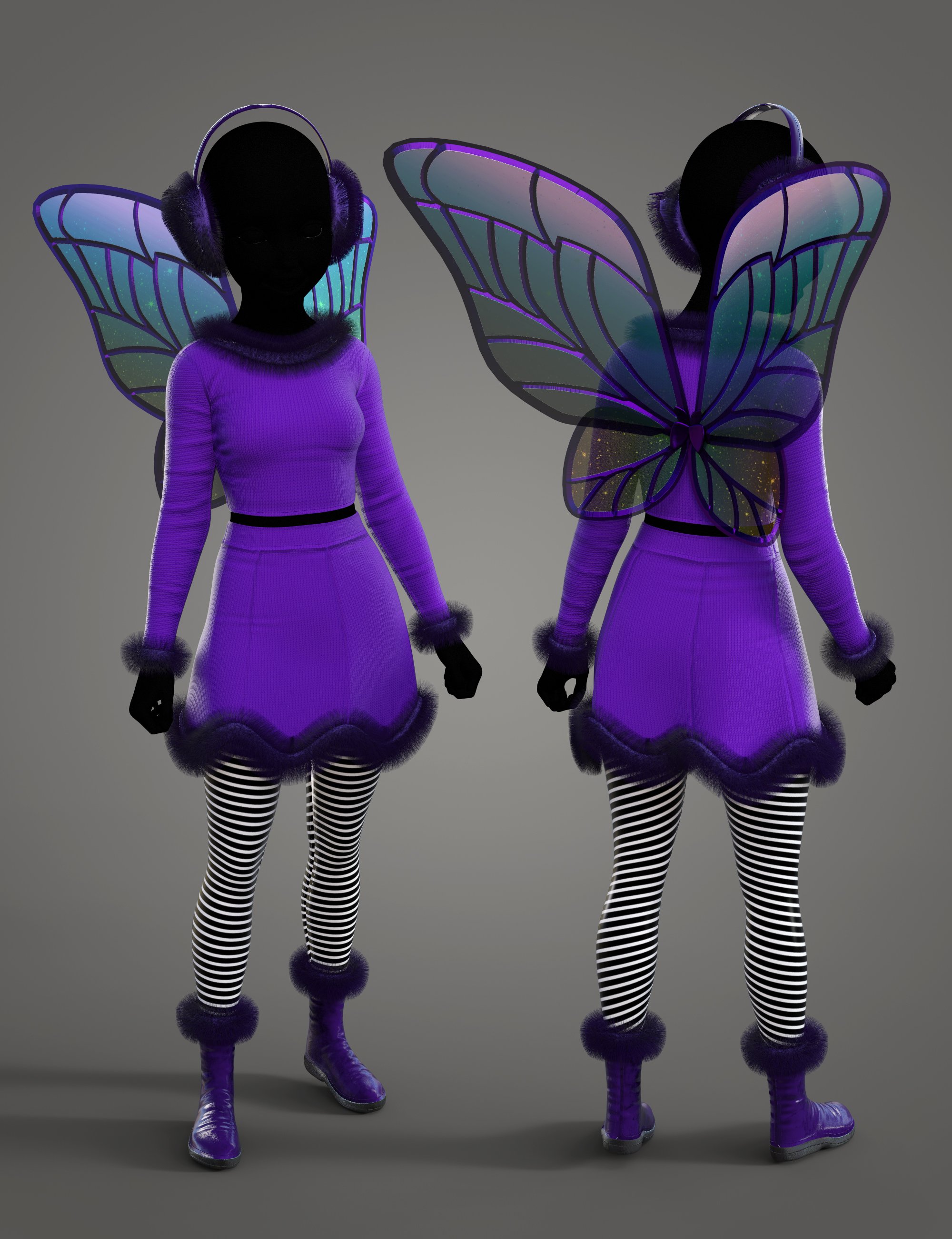 Pixie Winter Outfit for Genesis 9 | Daz 3D