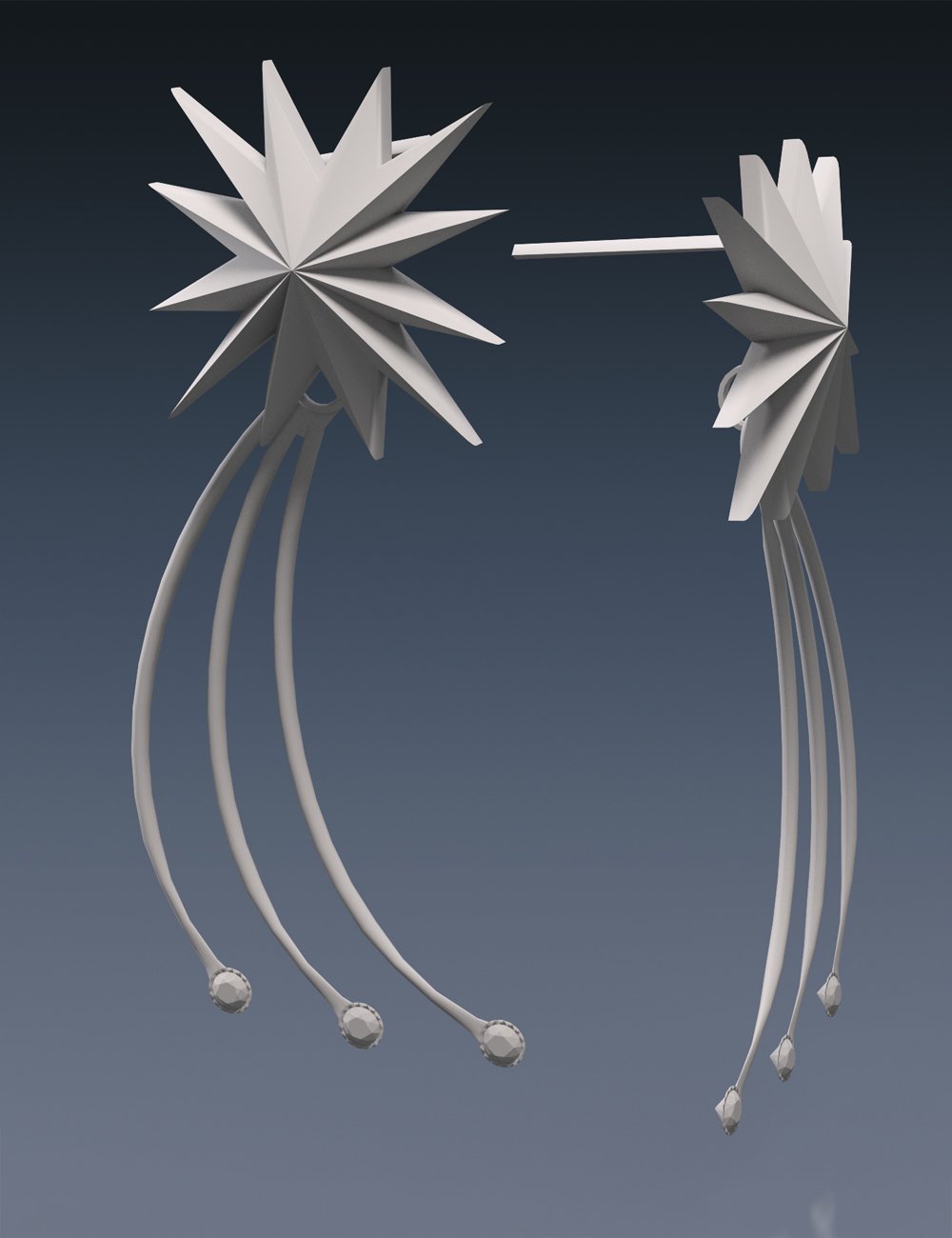 First Star on the Right Earrings for Genesis 9 | Daz 3D