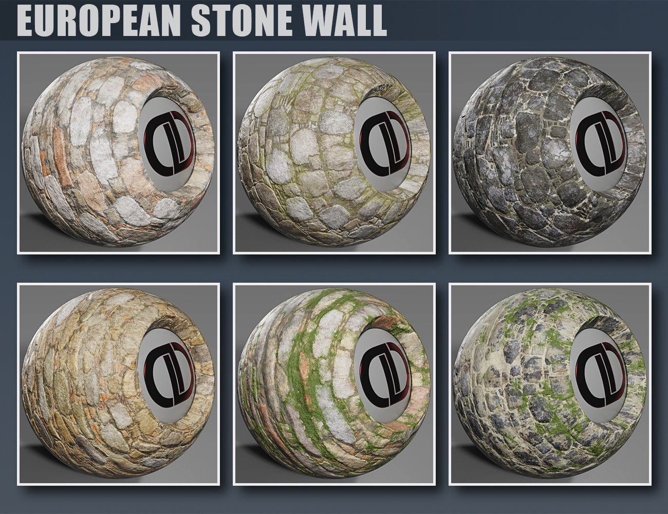 DD PBR Stone Wall Shaders for Iray Vol 1 | Daz 3D