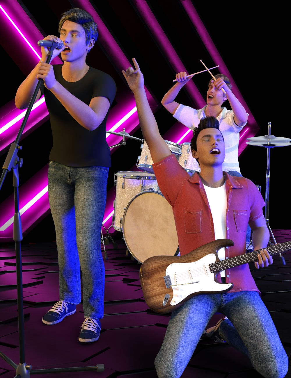 Hobby Props Music Poses for Genesis 8 | Daz 3D