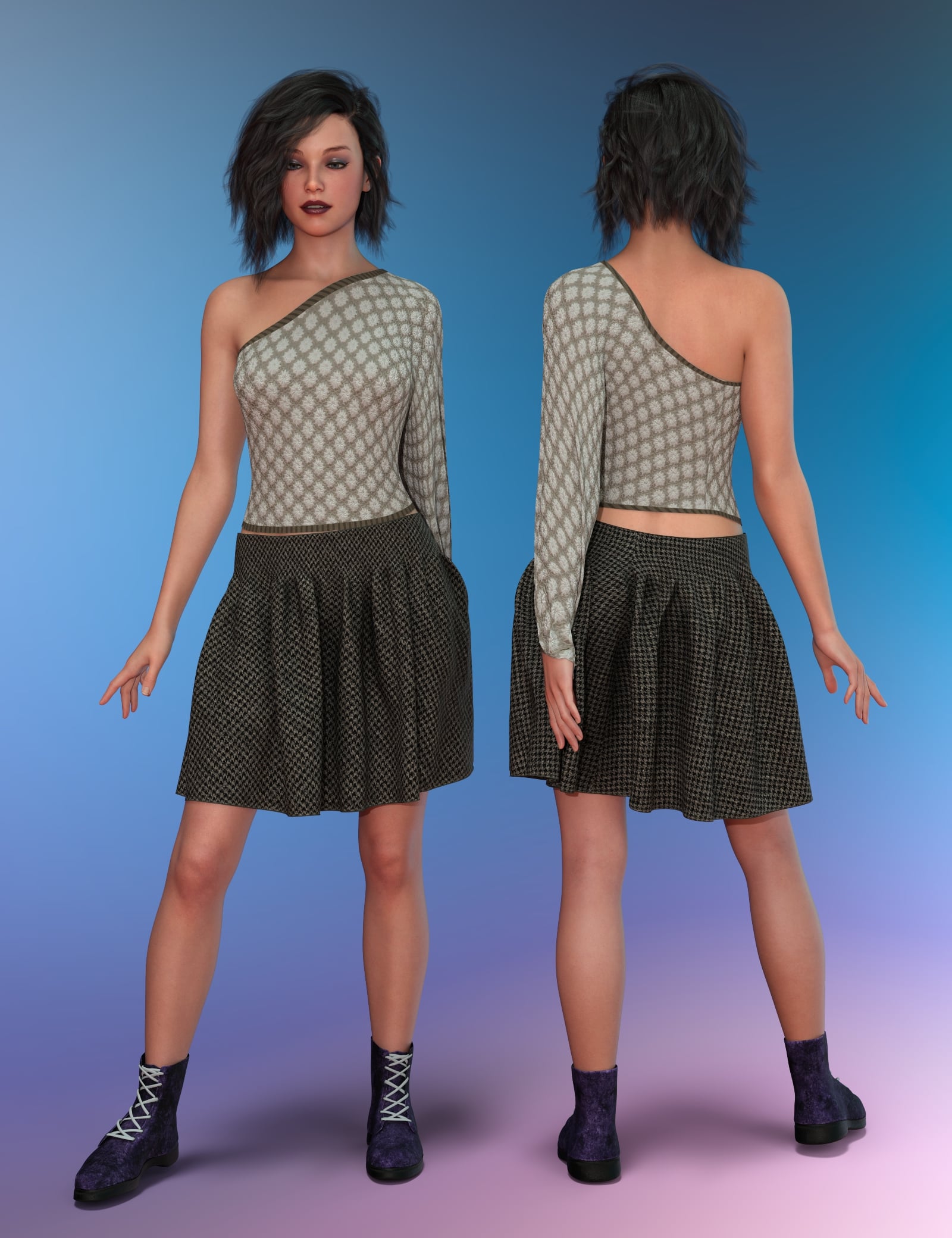 Poki for dForce Penney Outfit for Genesis 9 | Daz 3D