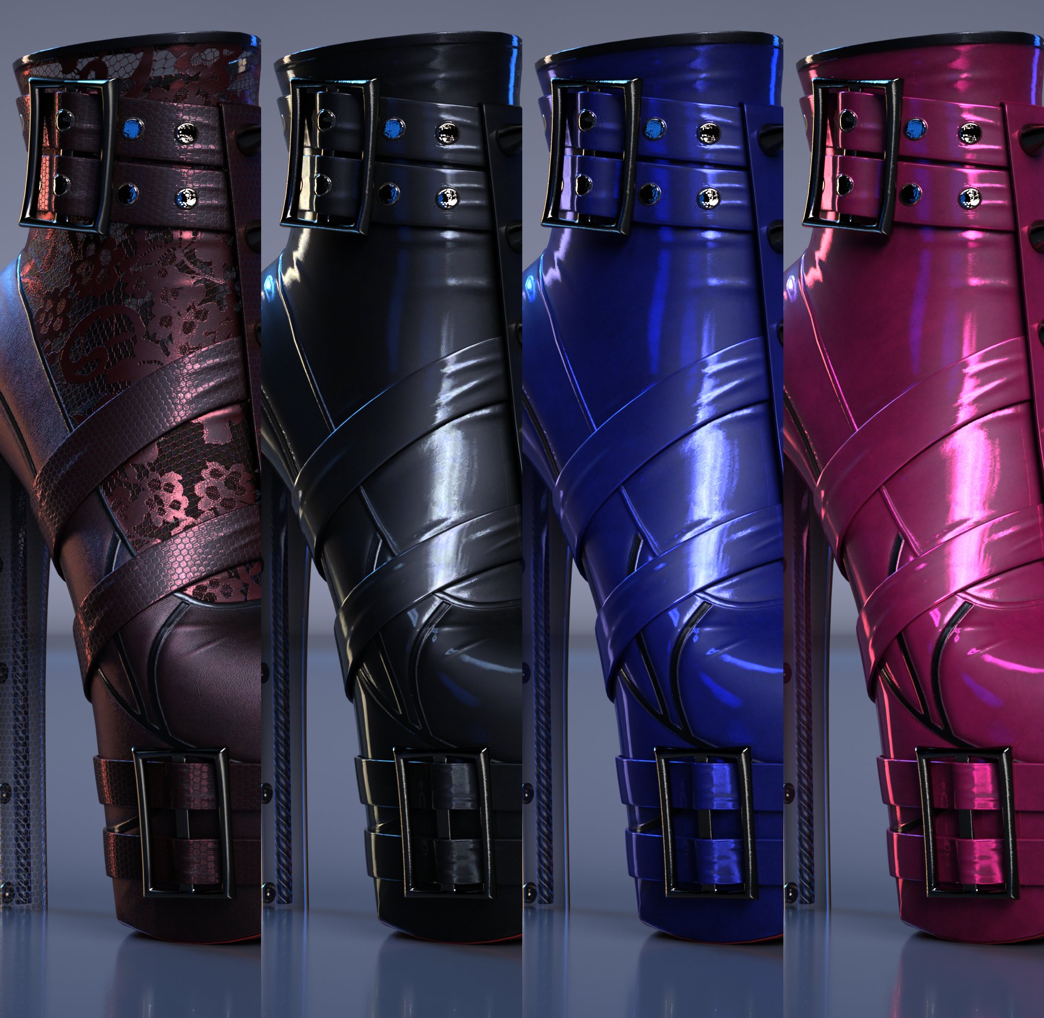 HM Almira Boots Add-On Textures | Daz 3D