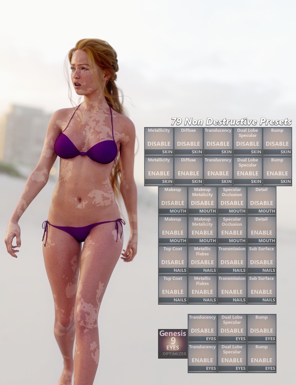 MMX Resource Saver Shaders Collection for Genesis 9 and Iray | Daz 3D
