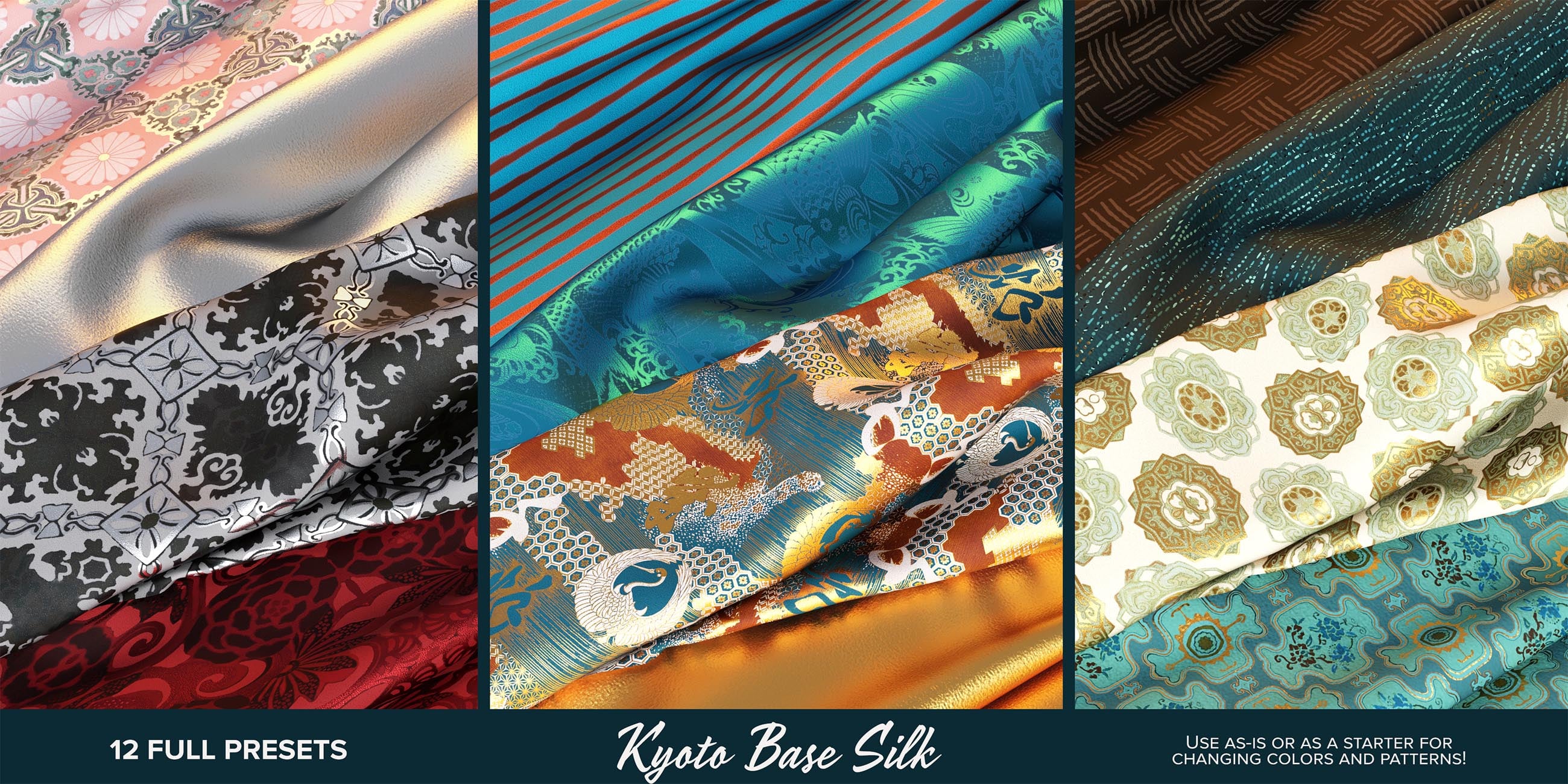 Ultra Shaders: Japanese Fabrics | Daz 3D