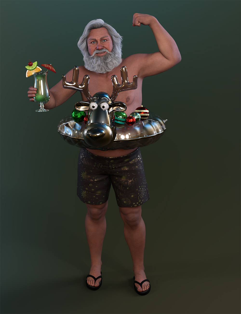 dForce Summer Santa Textures | Daz 3D