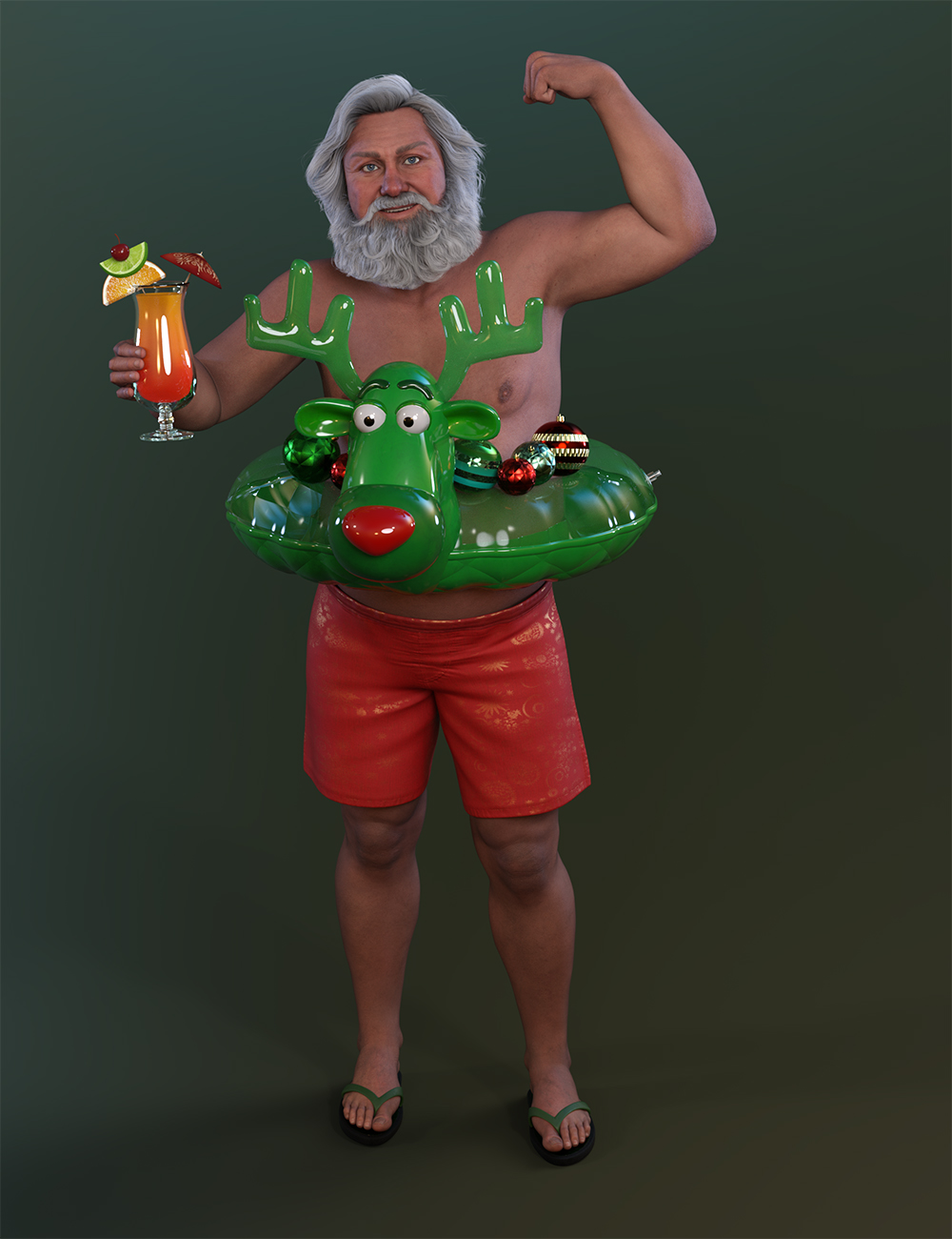 dForce Summer Santa Textures | Daz 3D