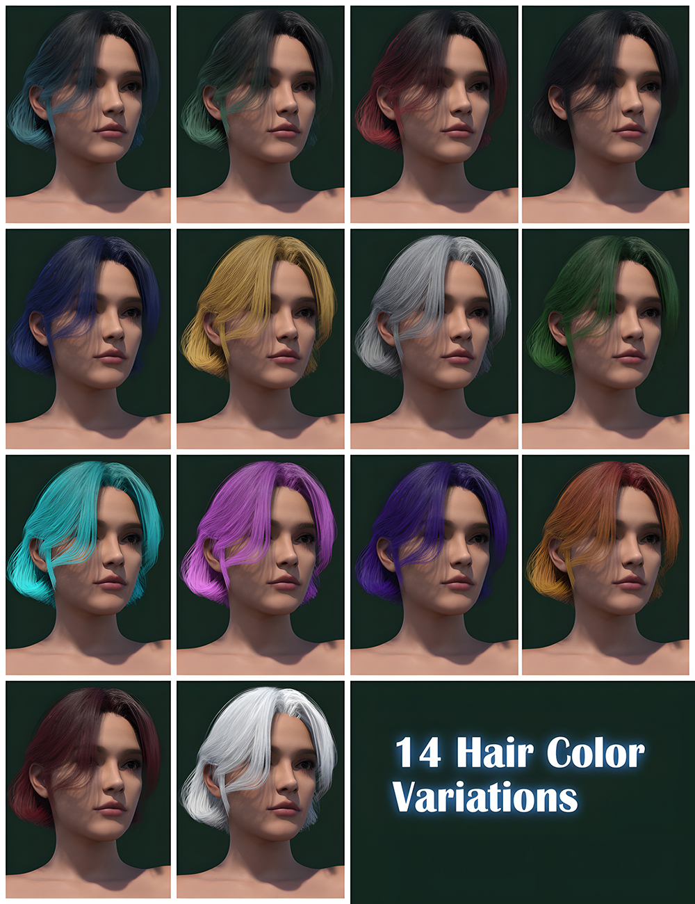 JL Hair 005 - Emily Hair for Genesis 9 and Victoria 9 | Daz 3D