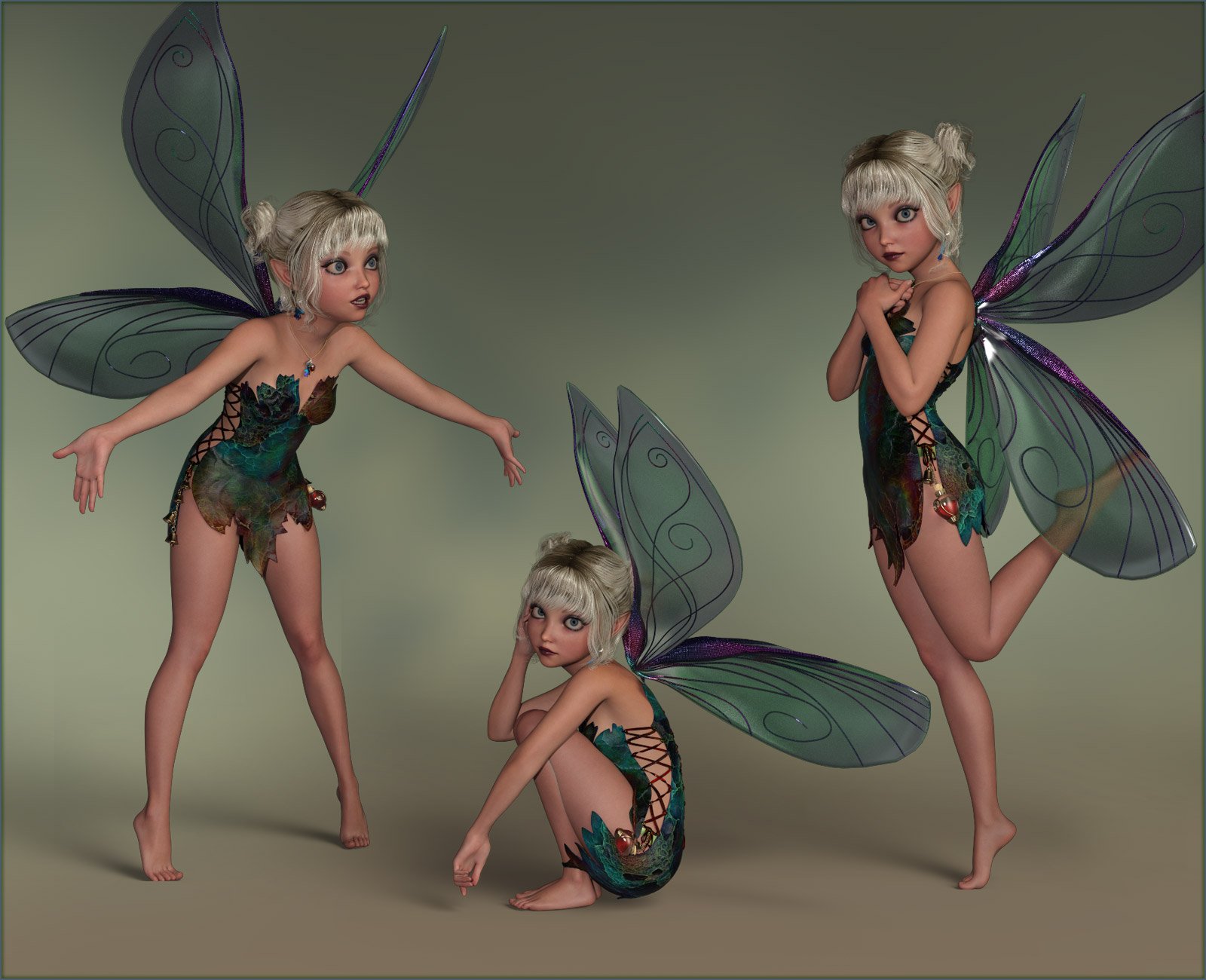 Pixie Bloom Poses for Pixie 9 and Genesis 8 and 9 | Daz 3D