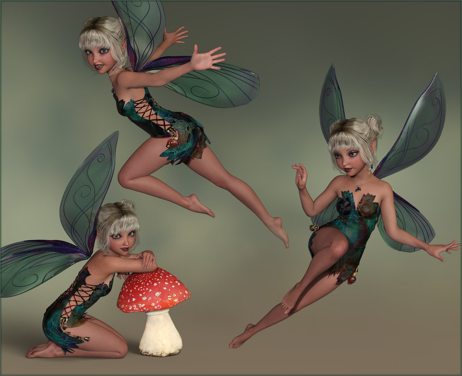 Pixie Bloom Poses for Pixie 9 and Genesis 8 and 9 | Daz 3D