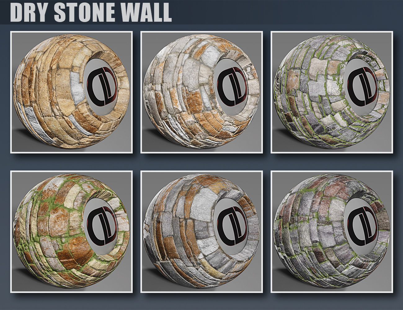 DD PBR Stone Wall Shaders for Iray Vol 2 | Daz 3D