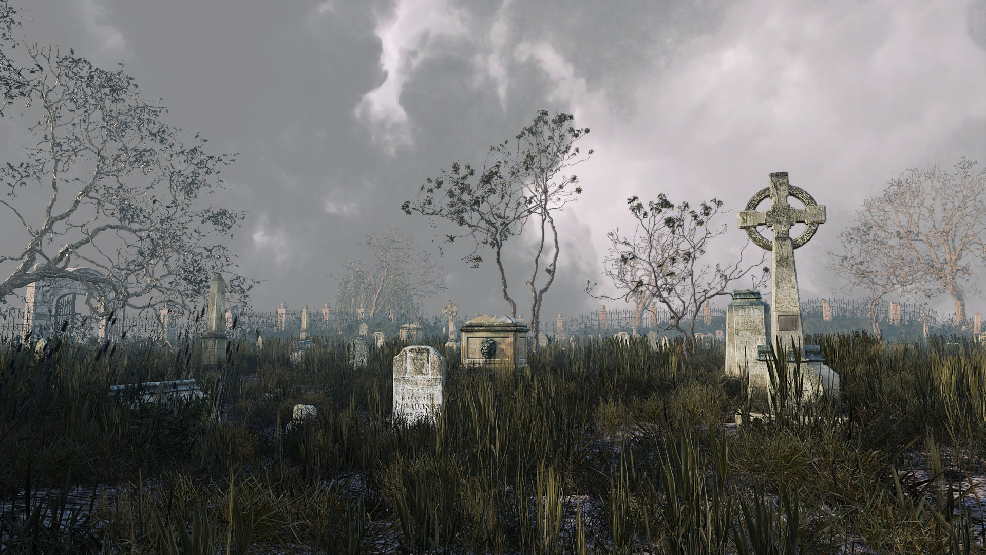 Old Victorian House Graveyard | Daz 3D