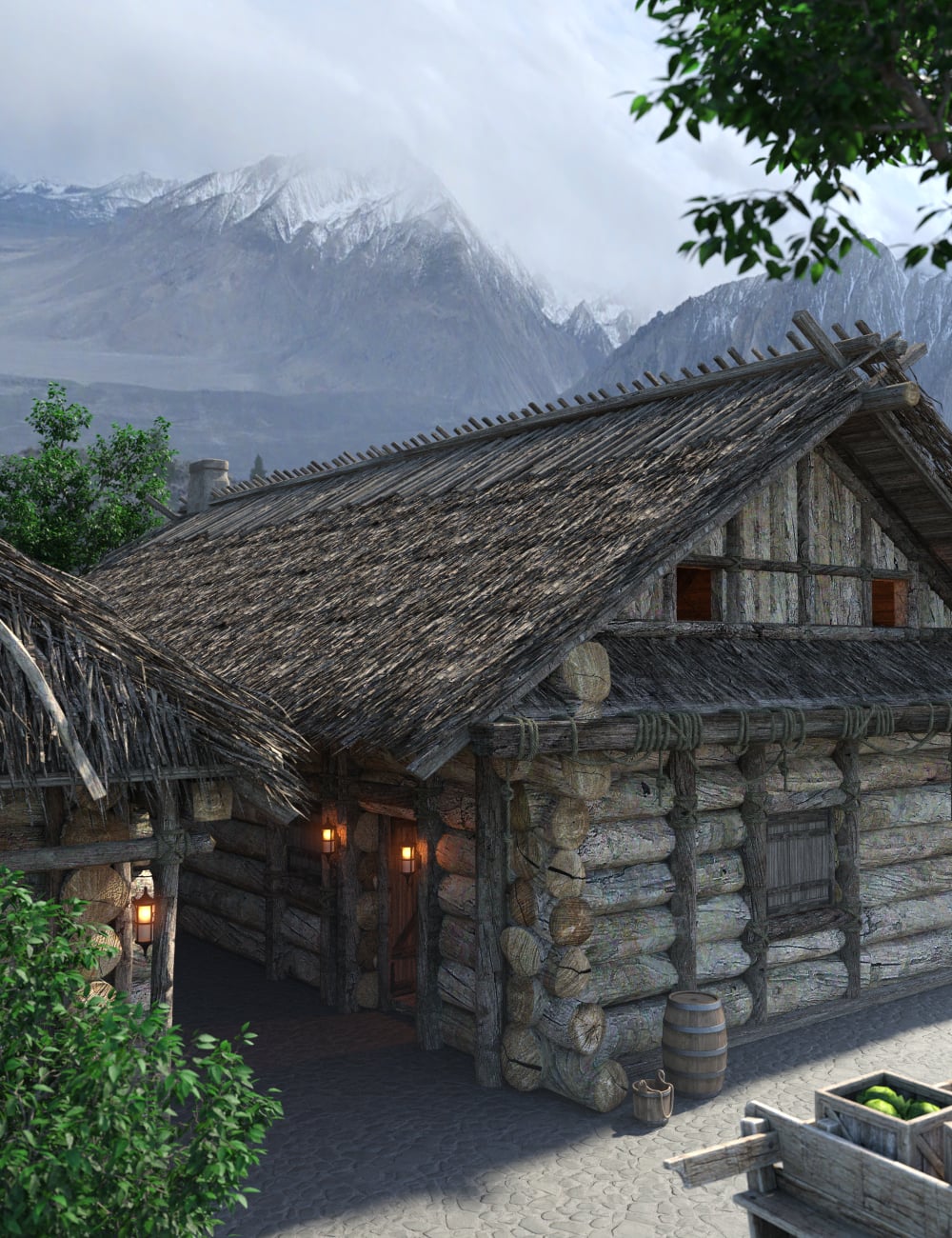 Thatched Cabins | Daz 3D