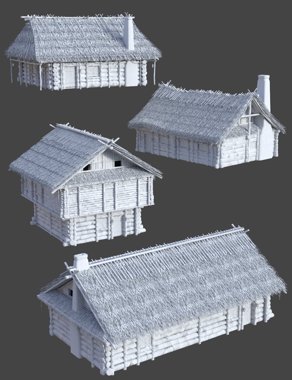 Thatched Cabins | Daz 3D
