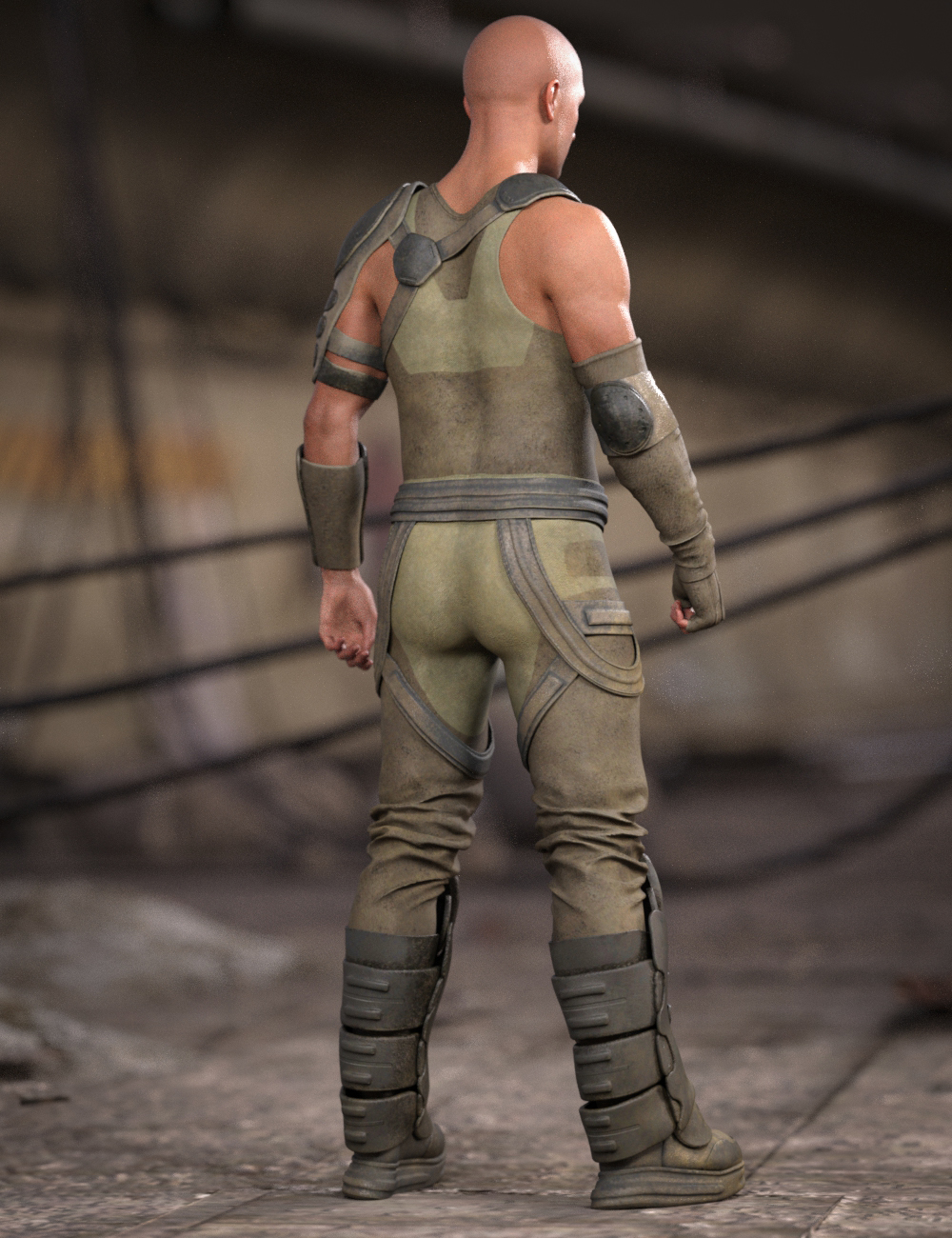 Desert Guard Sci-Fi Outfit for Genesis 9 | Daz 3D