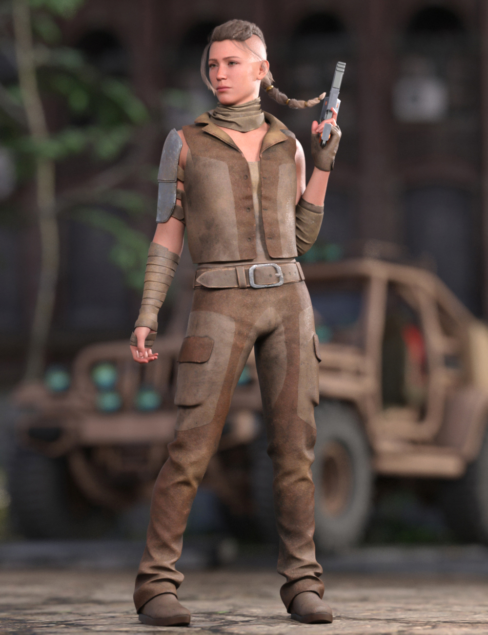 Desert Driver Sci-Fi Outfit for Genesis 9 | Daz 3D