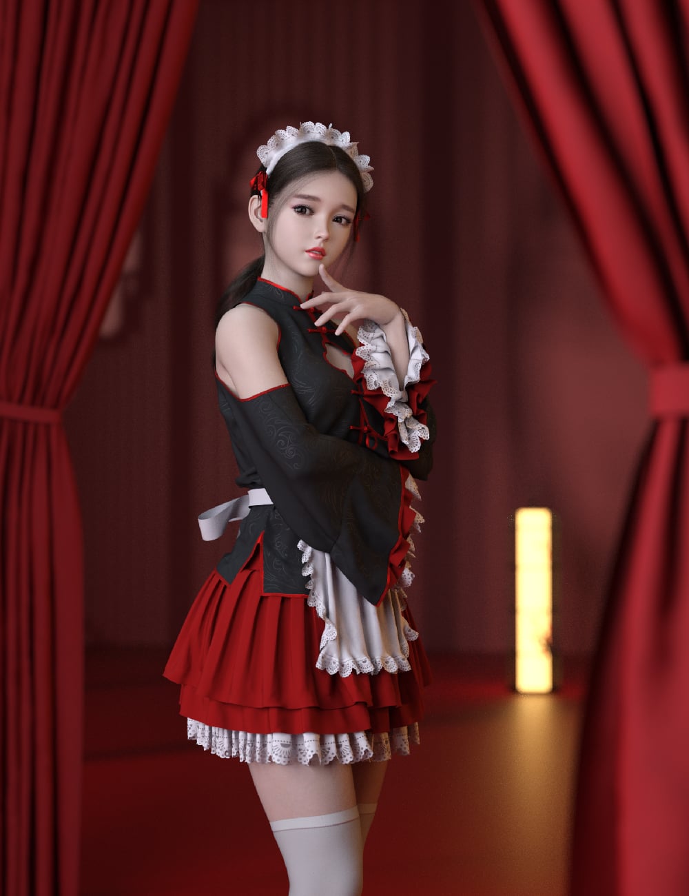 dForce MKTG Maid Outfit for Genesis 8.1 Females and Genesis 9 | Daz 3D