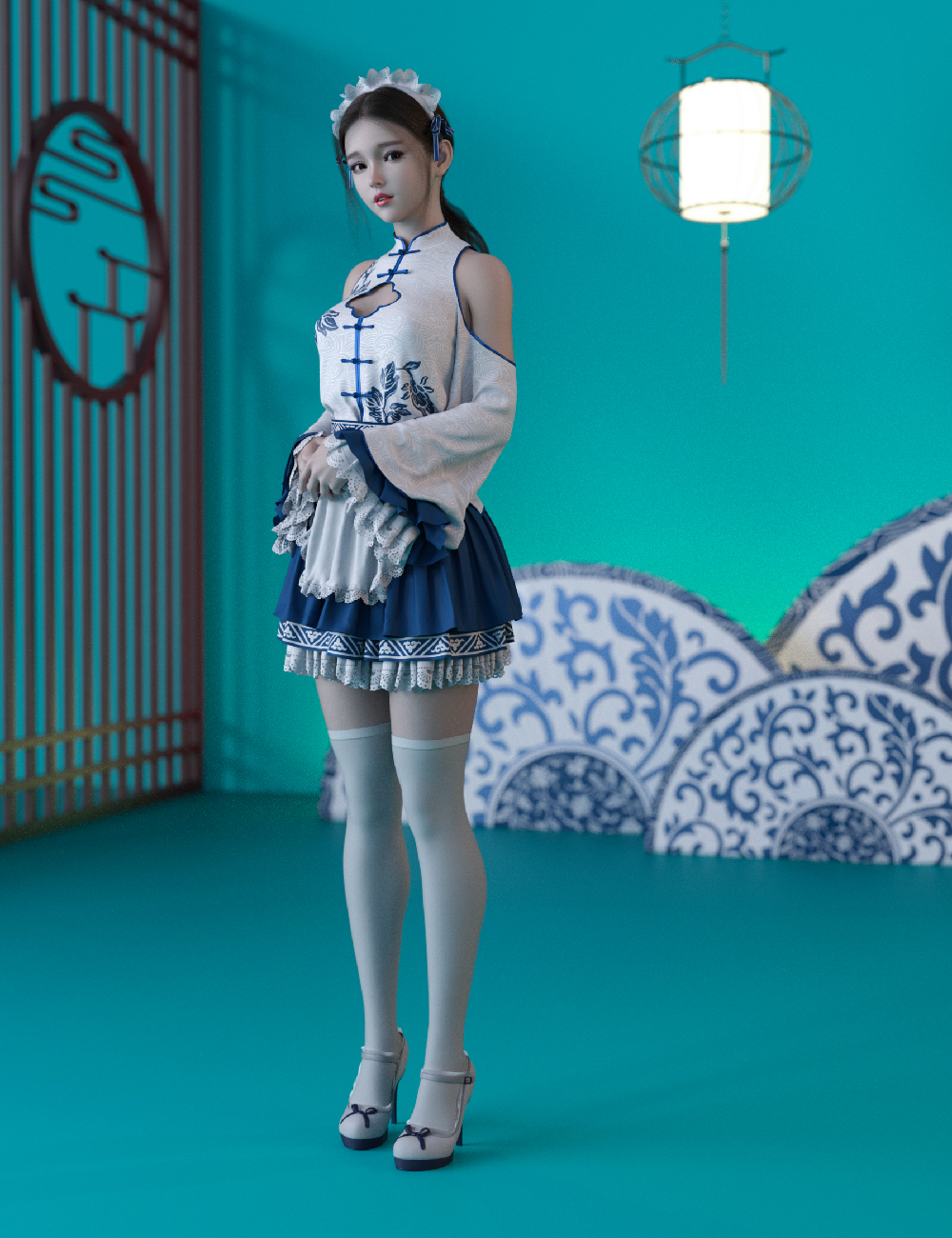 dForce MKTG Maid Outfit for Genesis 8.1 Females and Genesis 9 | Daz 3D