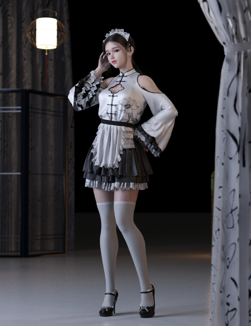 dForce MKTG Maid Outfit for Genesis 8.1 Females and Genesis 9 | Daz 3D