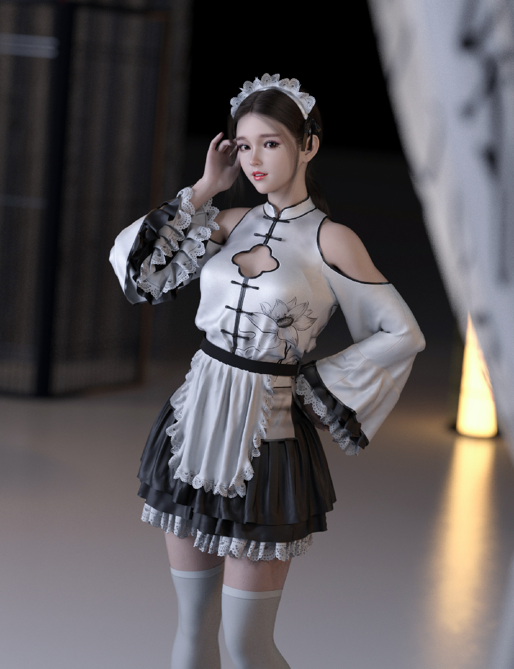 dForce MKTG Maid Outfit for Genesis 8.1 Females and Genesis 9 | Daz 3D