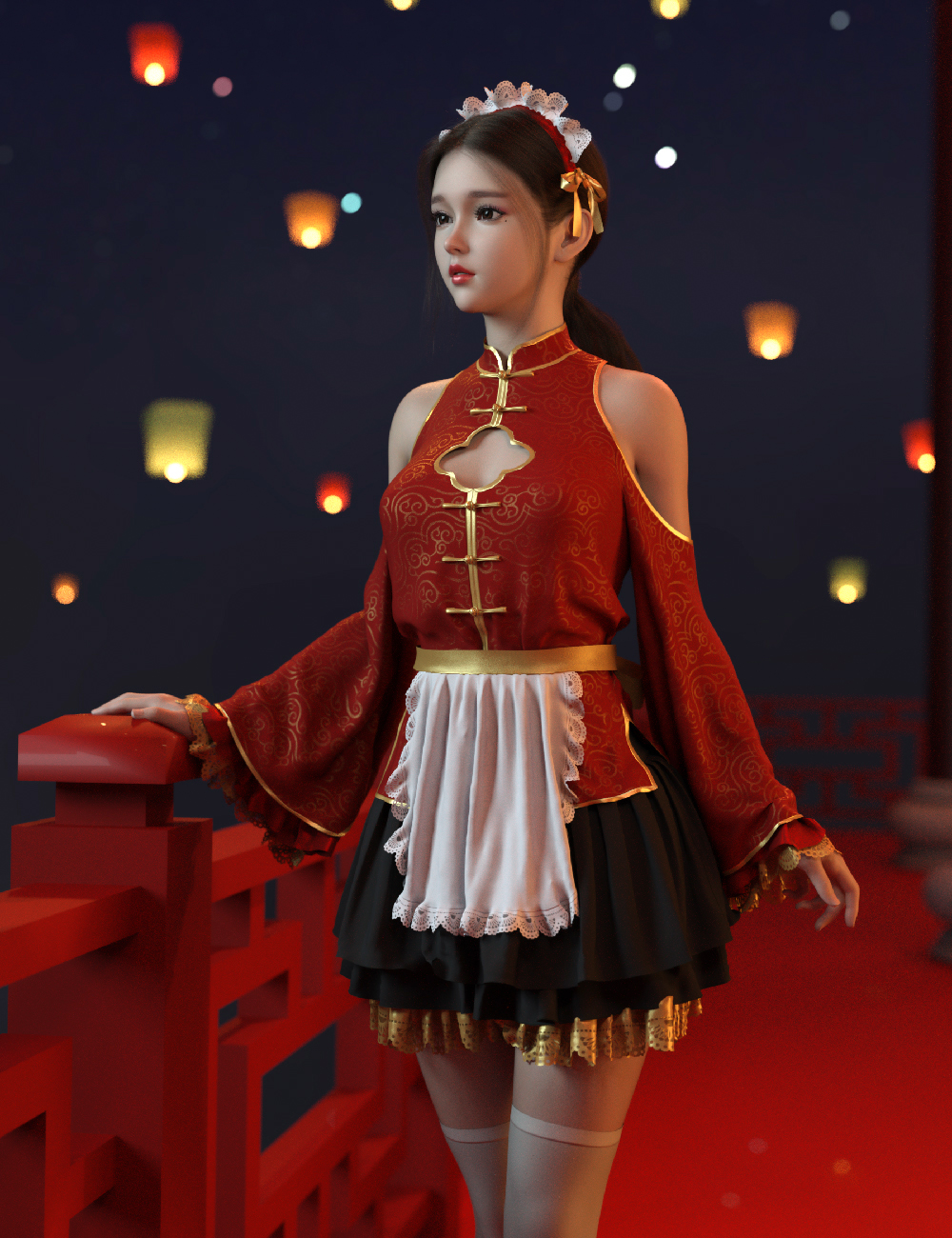 dForce MKTG Maid Outfit for Genesis 8.1 Females and Genesis 9 | Daz 3D
