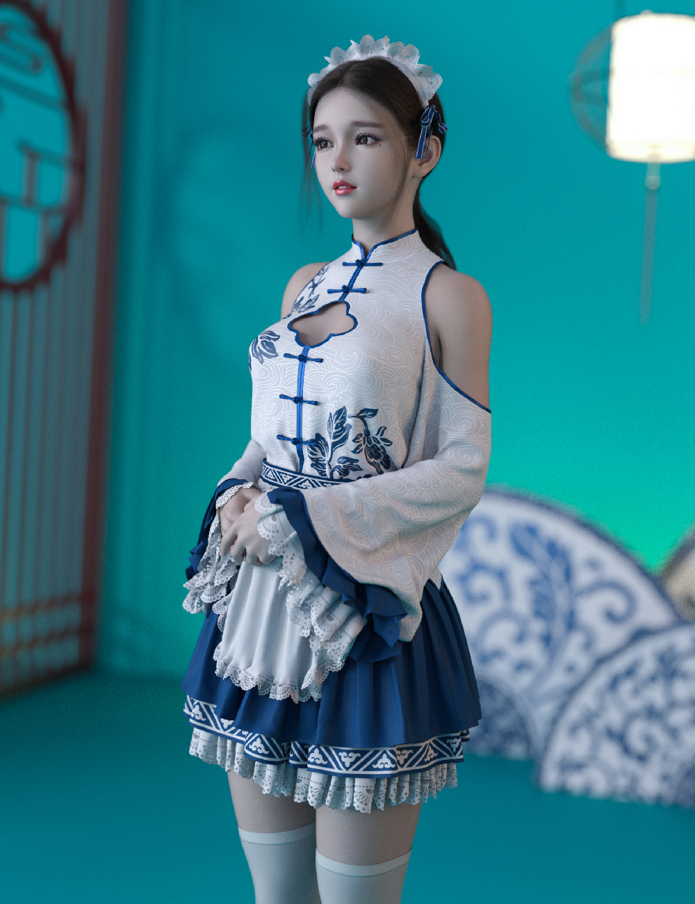 dForce MKTG Maid Outfit for Genesis 8.1 Females and Genesis 9 | Daz 3D