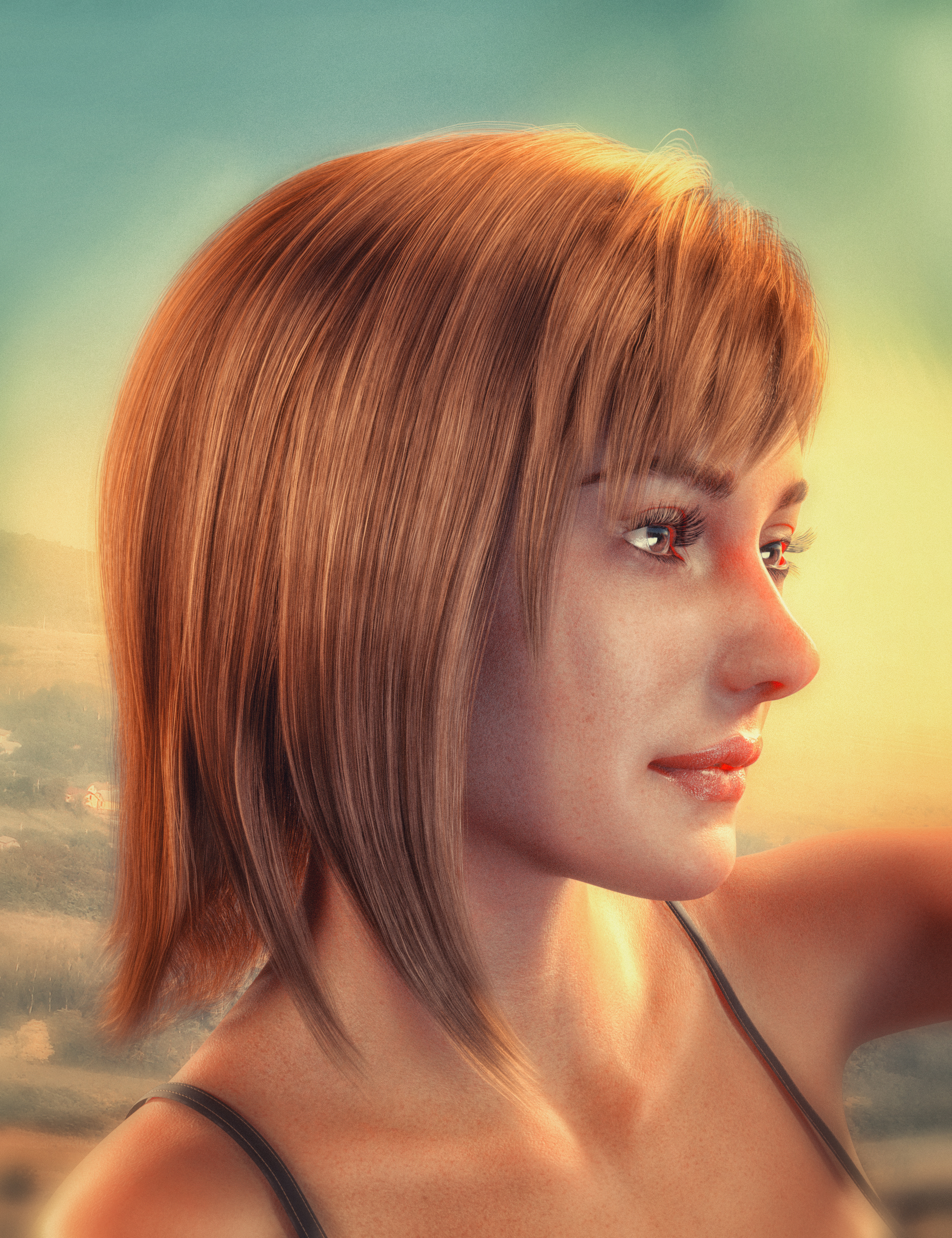 FE Students Model Hair for Genesis 8 and 8.1 Female | Daz 3D