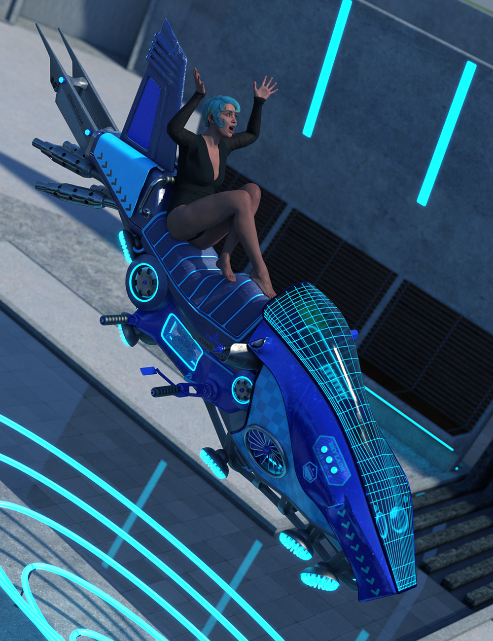 Skins for Sky Lark Hover Bike | Daz 3D