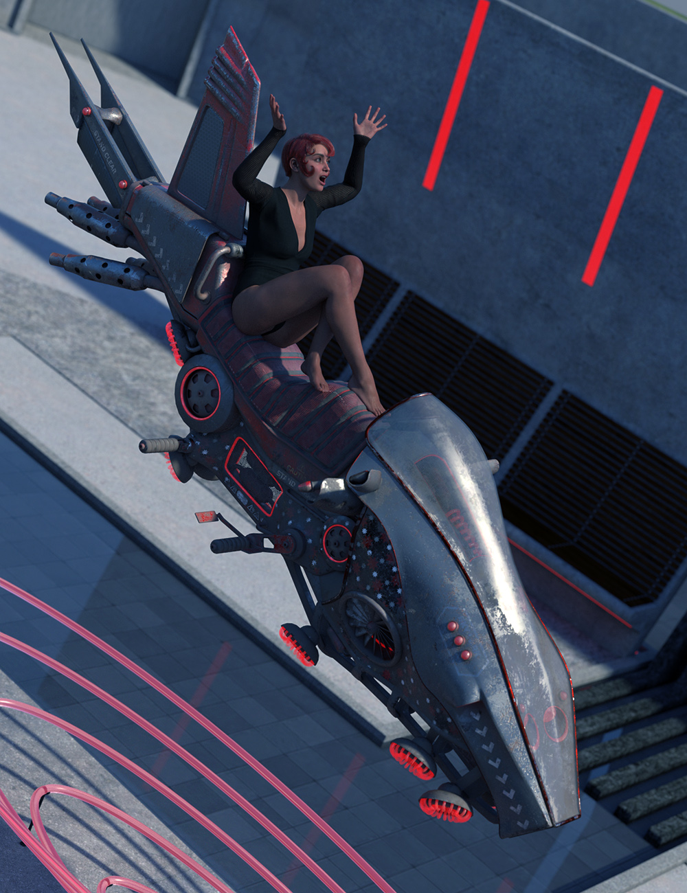 Skins for Sky Lark Hover Bike | Daz 3D