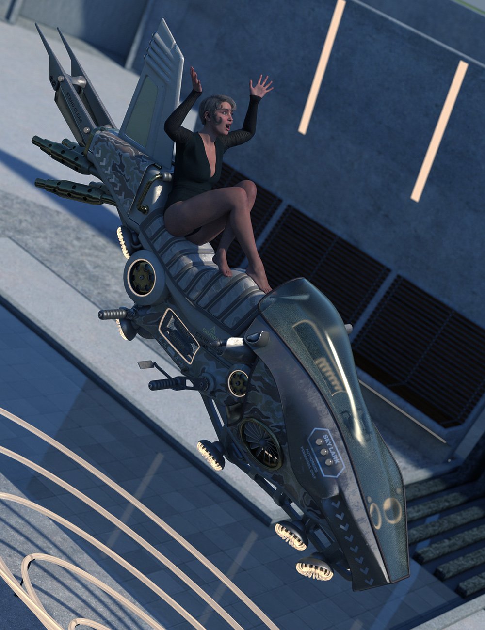 Skins for Sky Lark Hover Bike | Daz 3D