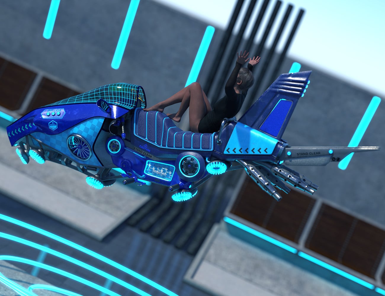 Skins for Sky Lark Hover Bike | Daz 3D