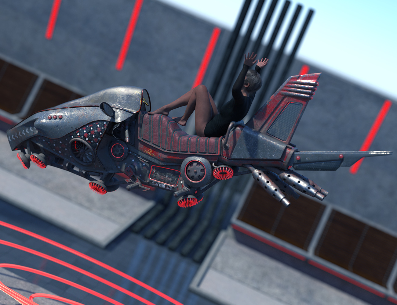 Skins for Sky Lark Hover Bike | Daz 3D