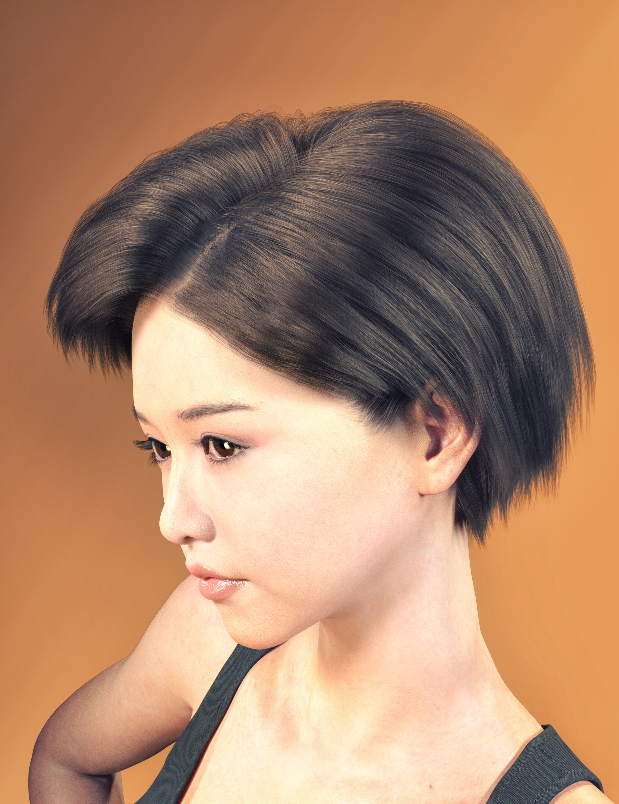 FE Female Host CN Hair for Genesis 8 and 8.1 Female | Daz 3D