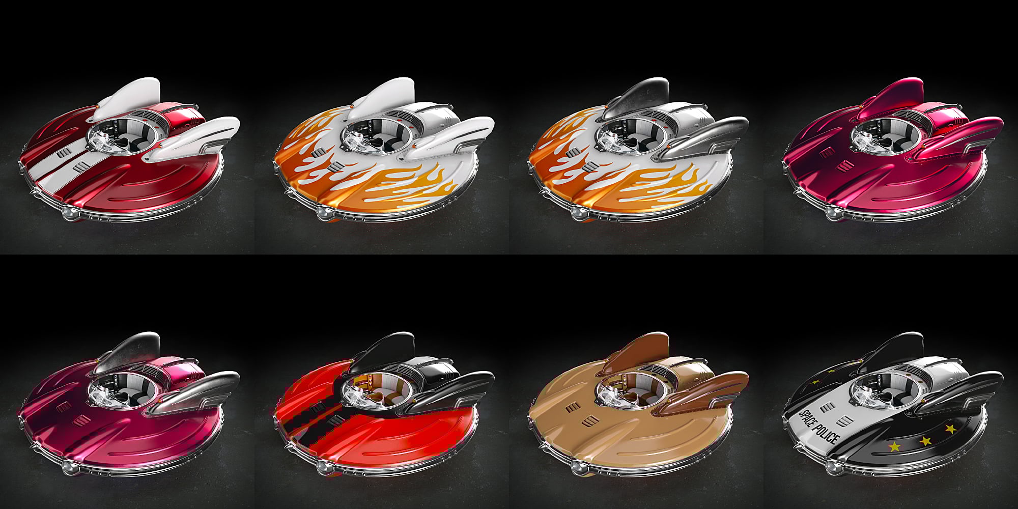 STF Retro UFO Texture Pack | Daz 3D