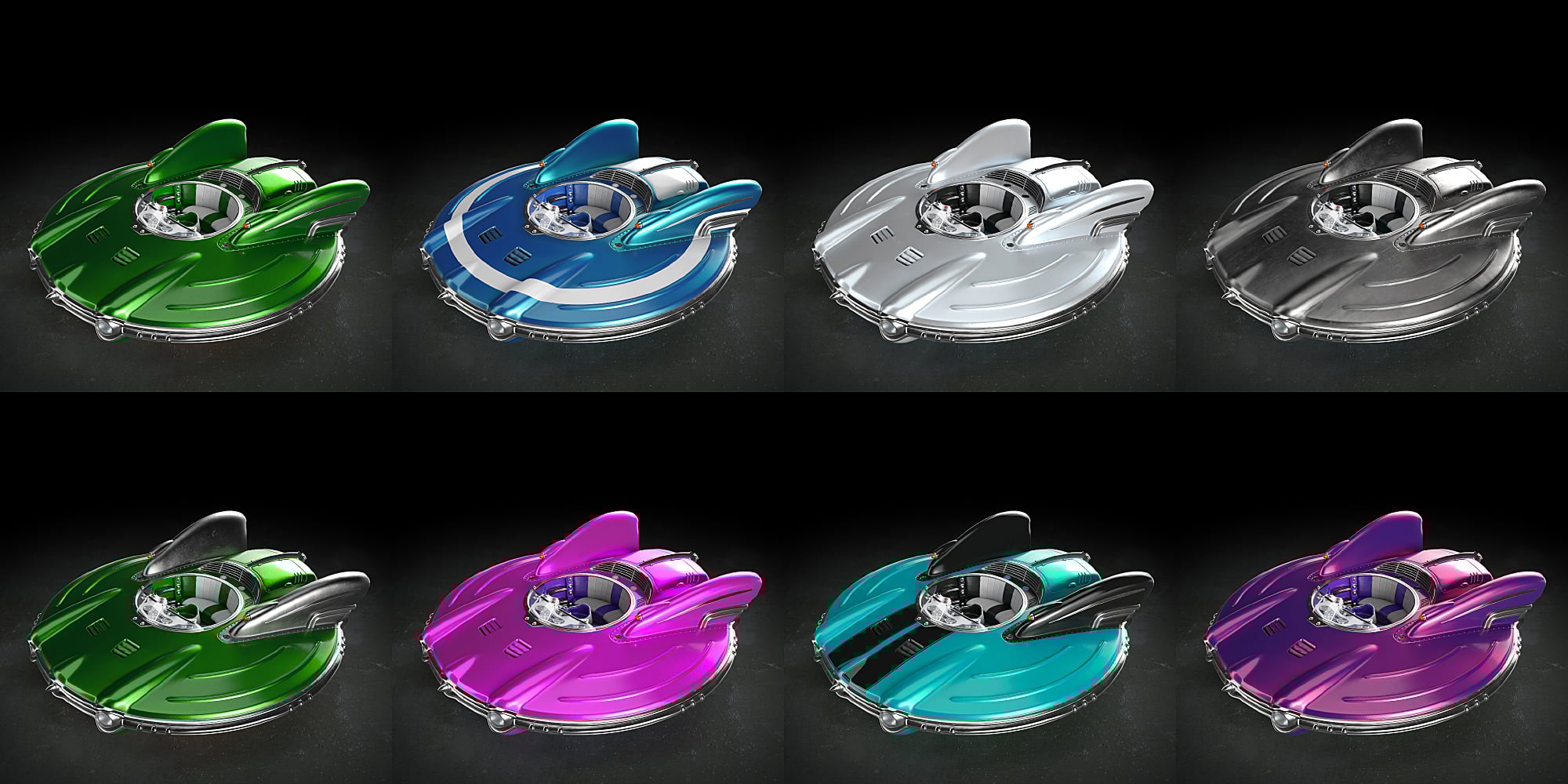 STF Retro UFO Texture Pack | Daz 3D