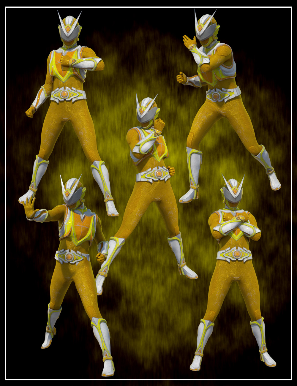 Sentai Poses for Genesis 9 and Victoria 9 | Daz 3D