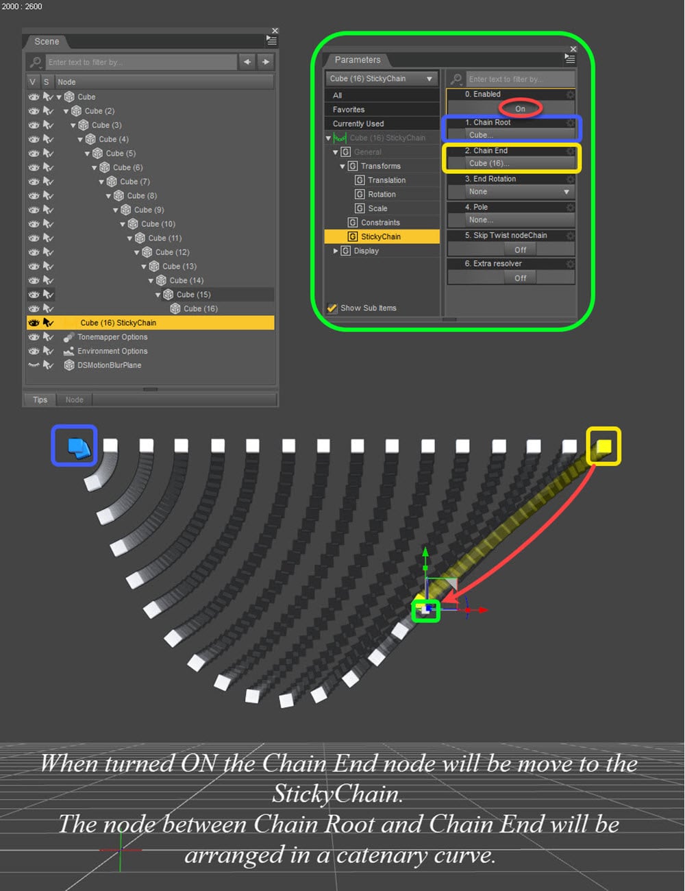StickyChain Plugin | Daz 3D