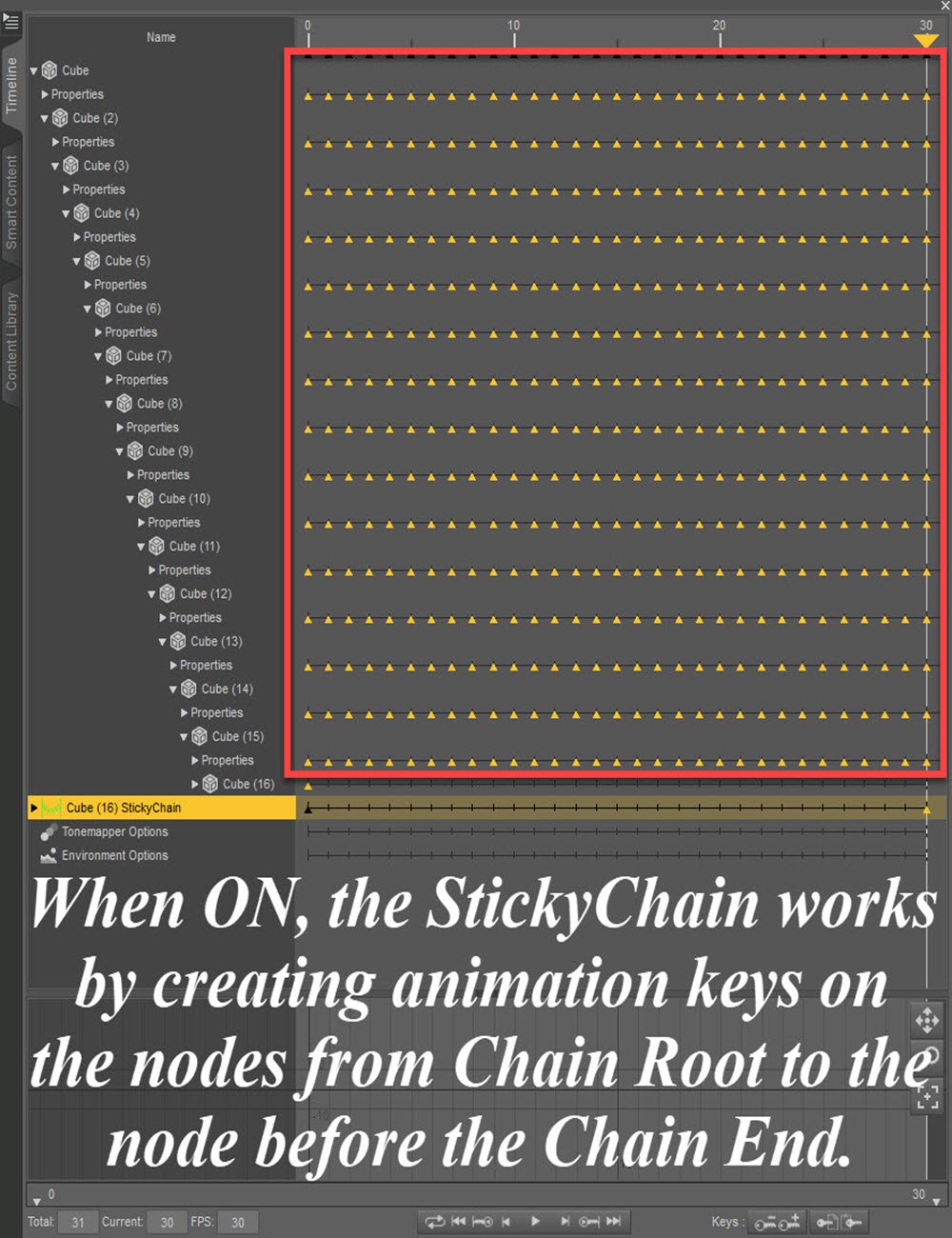 StickyChain Plugin | Daz 3D