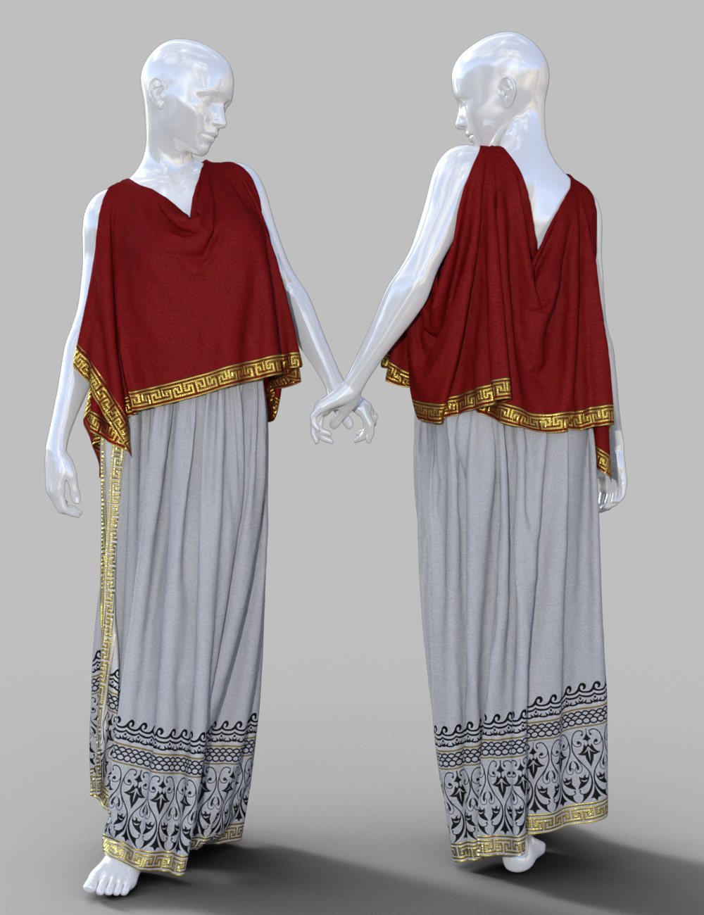 dForce Classical Chitons for Genesis 9 and 8 | Daz 3D