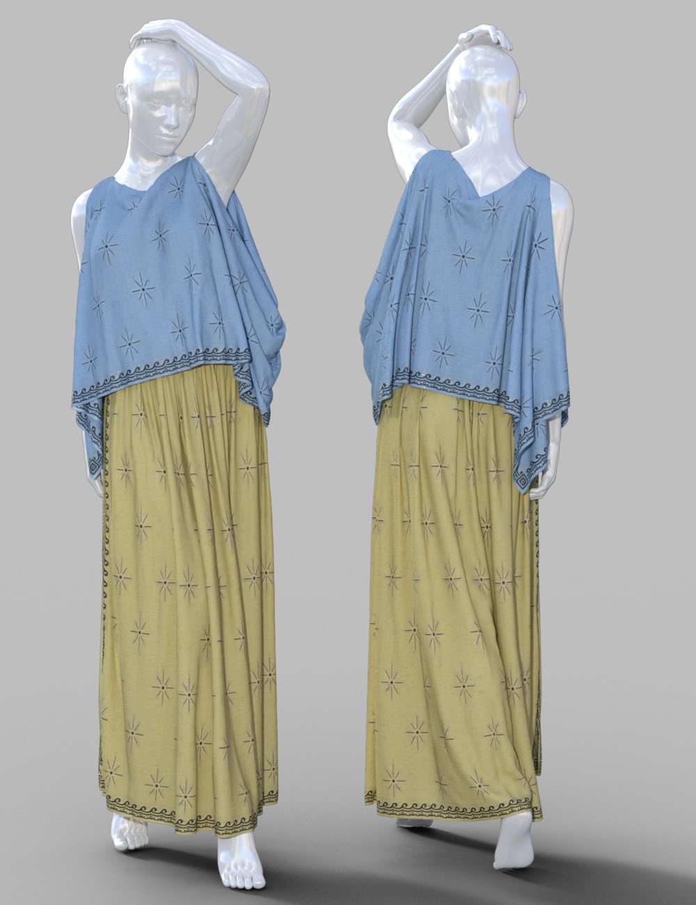 dForce Classical Chitons for Genesis 9 and 8 | Daz 3D