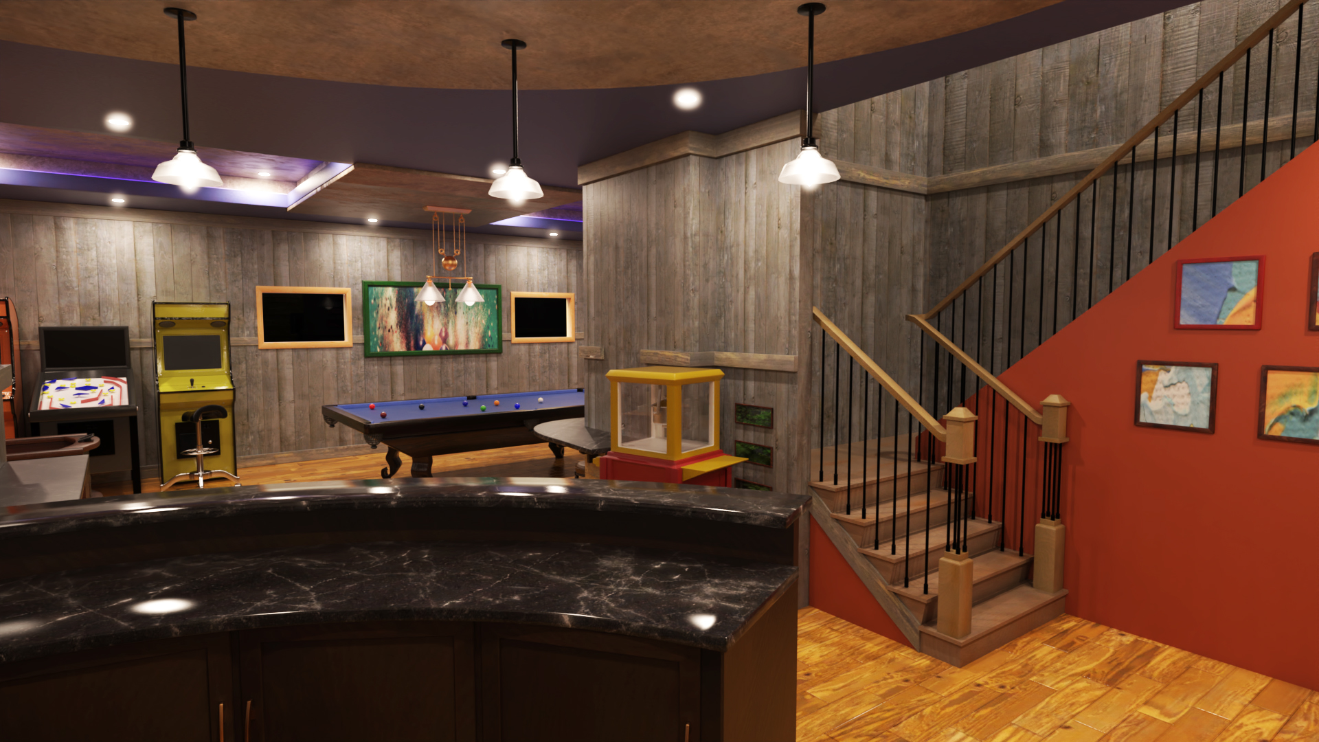Underground Game Room | Daz 3D