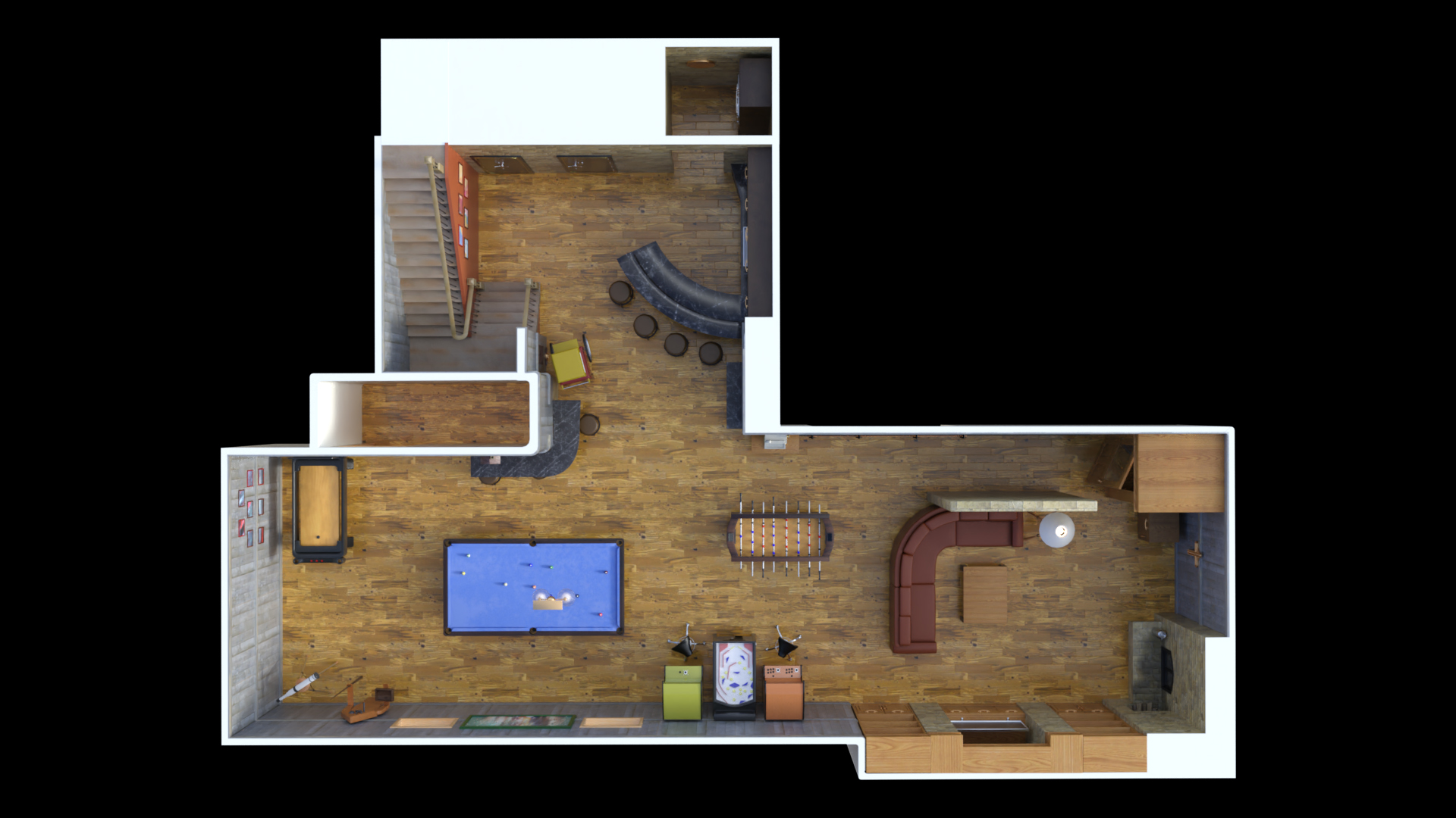 Underground Game Room | Daz 3D