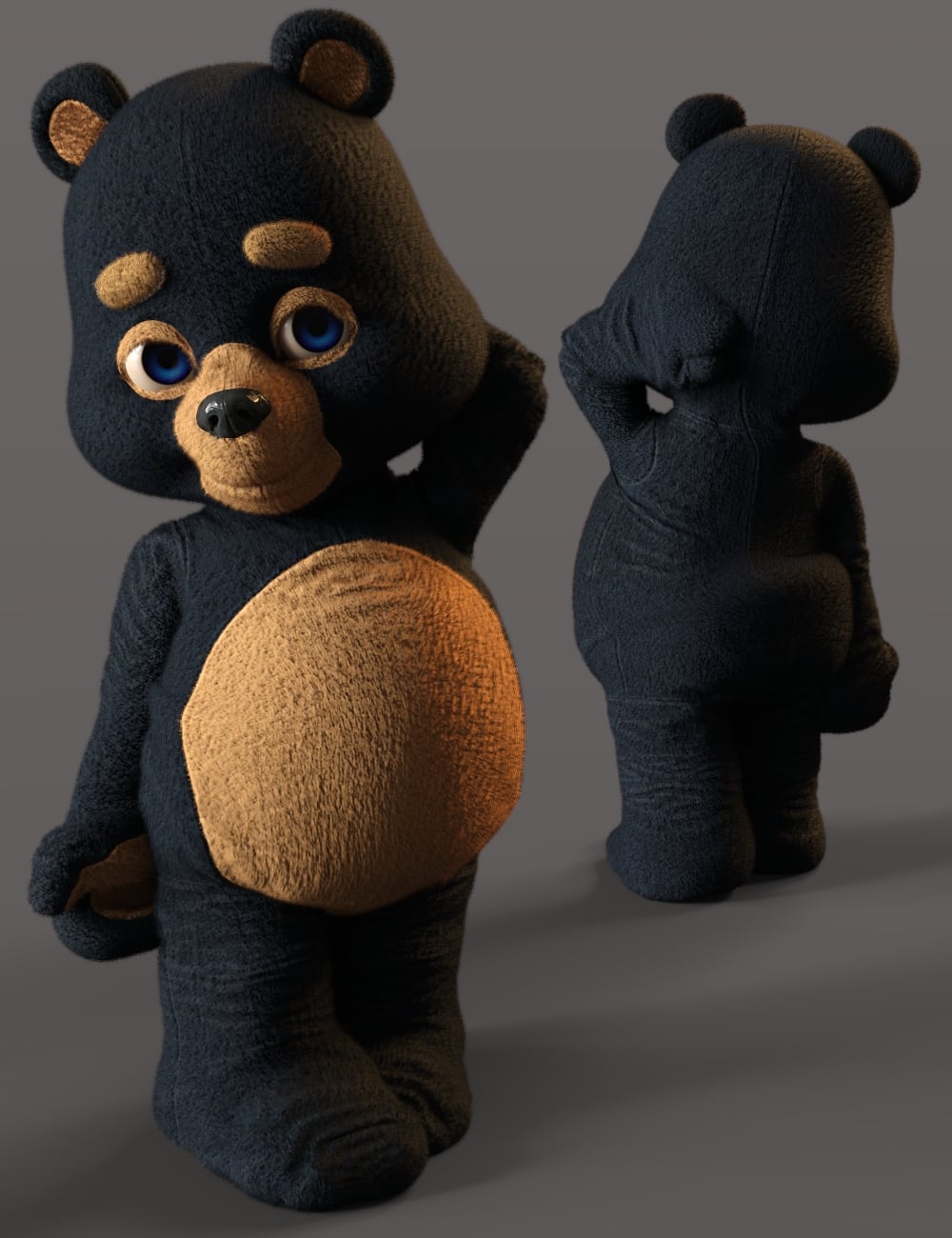 Bright and Fuzzy Textures for Teddy for Genesis 9 | Daz 3D