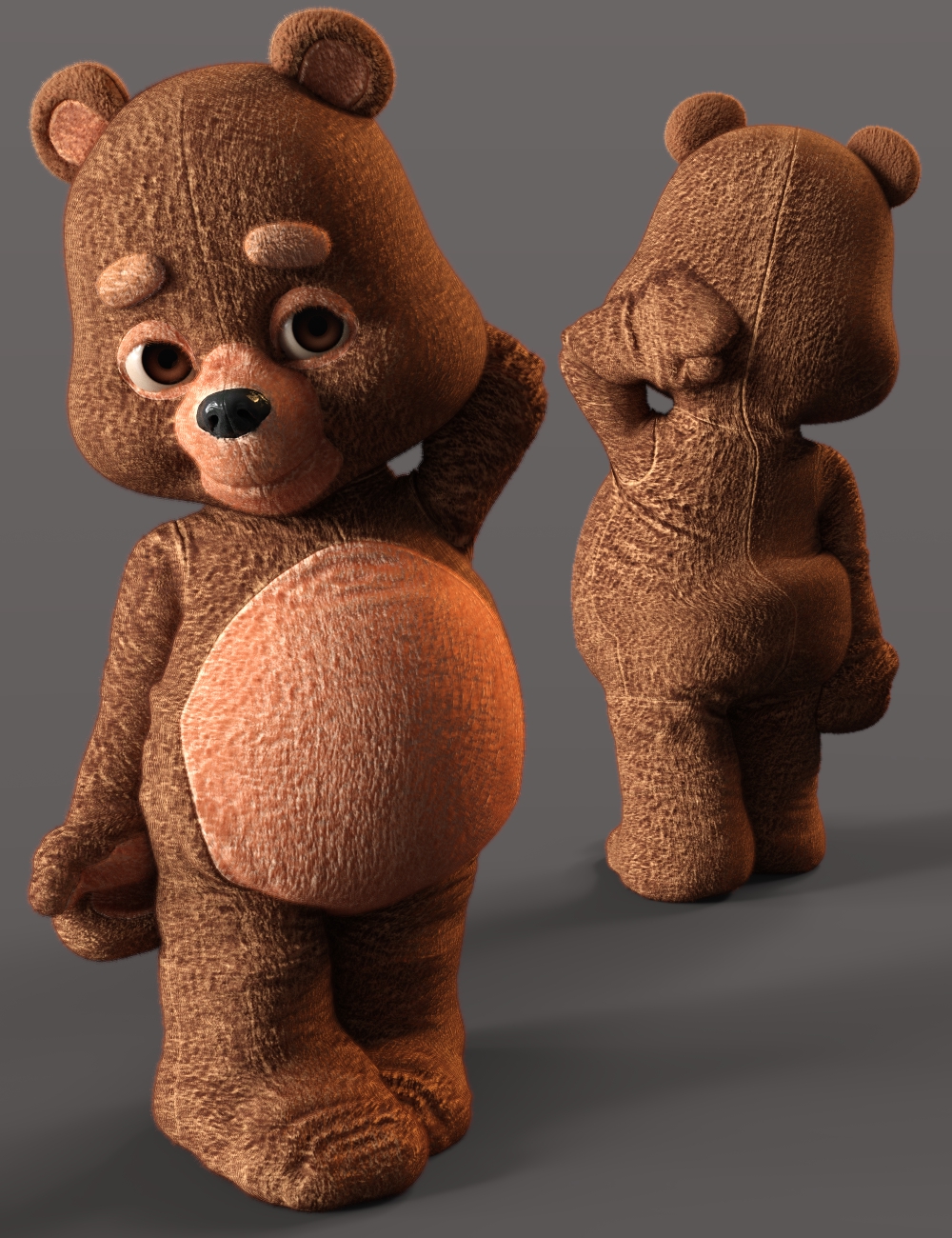 Bright and Fuzzy Textures for Teddy for Genesis 9 | Daz 3D