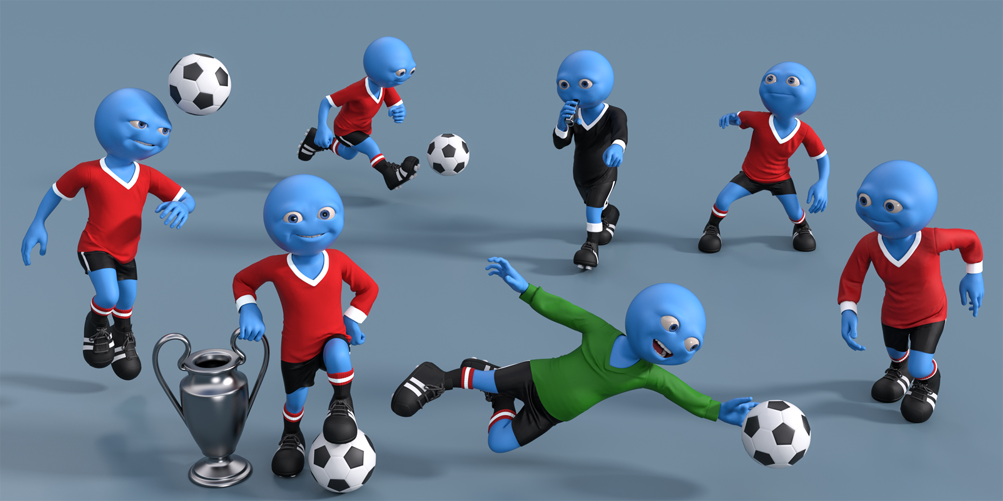 Mister Bobble dForce Soccer Kit | Daz 3D