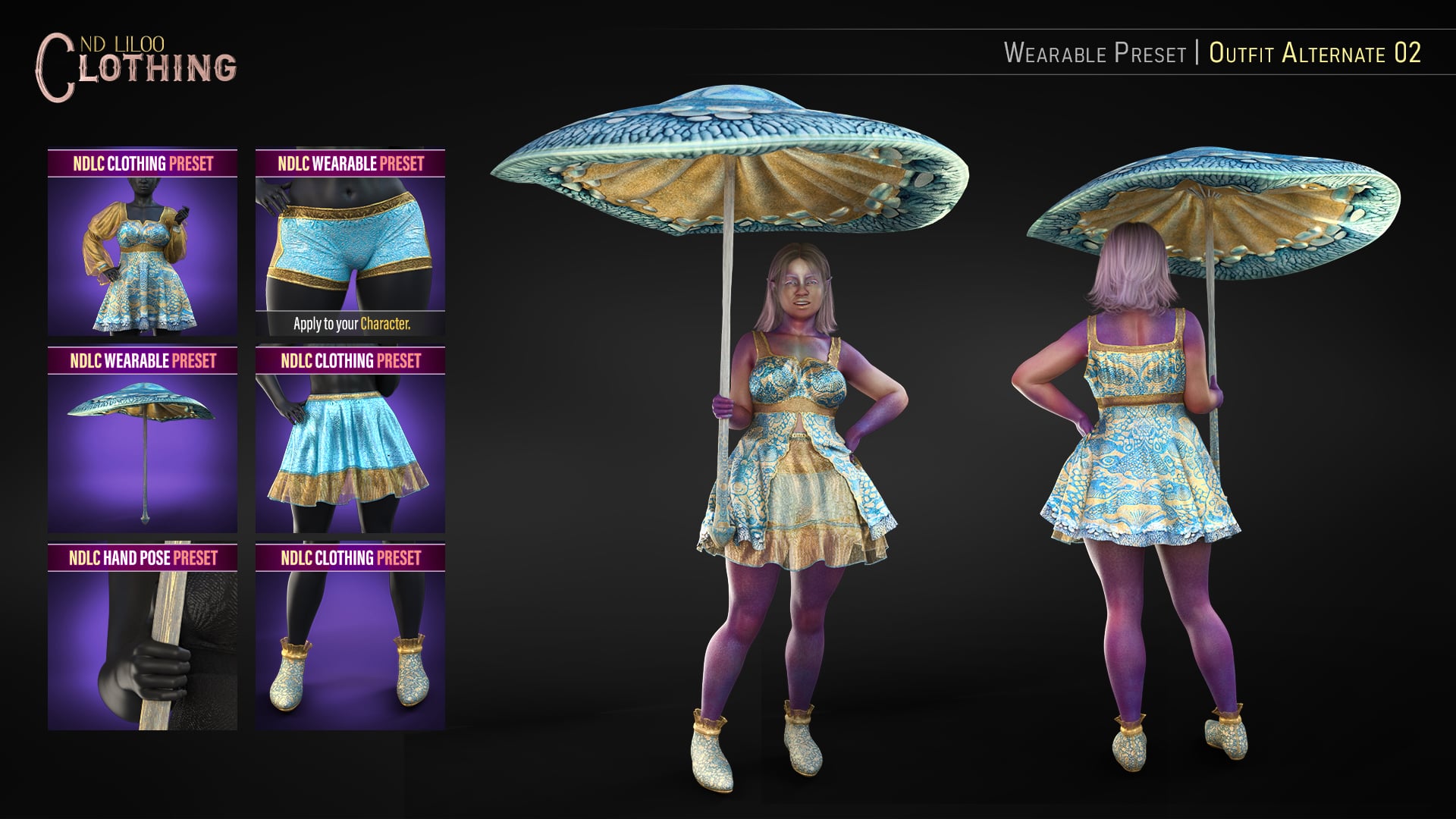 dForce ND Liloo Clothing for Genesis 9 | Daz 3D